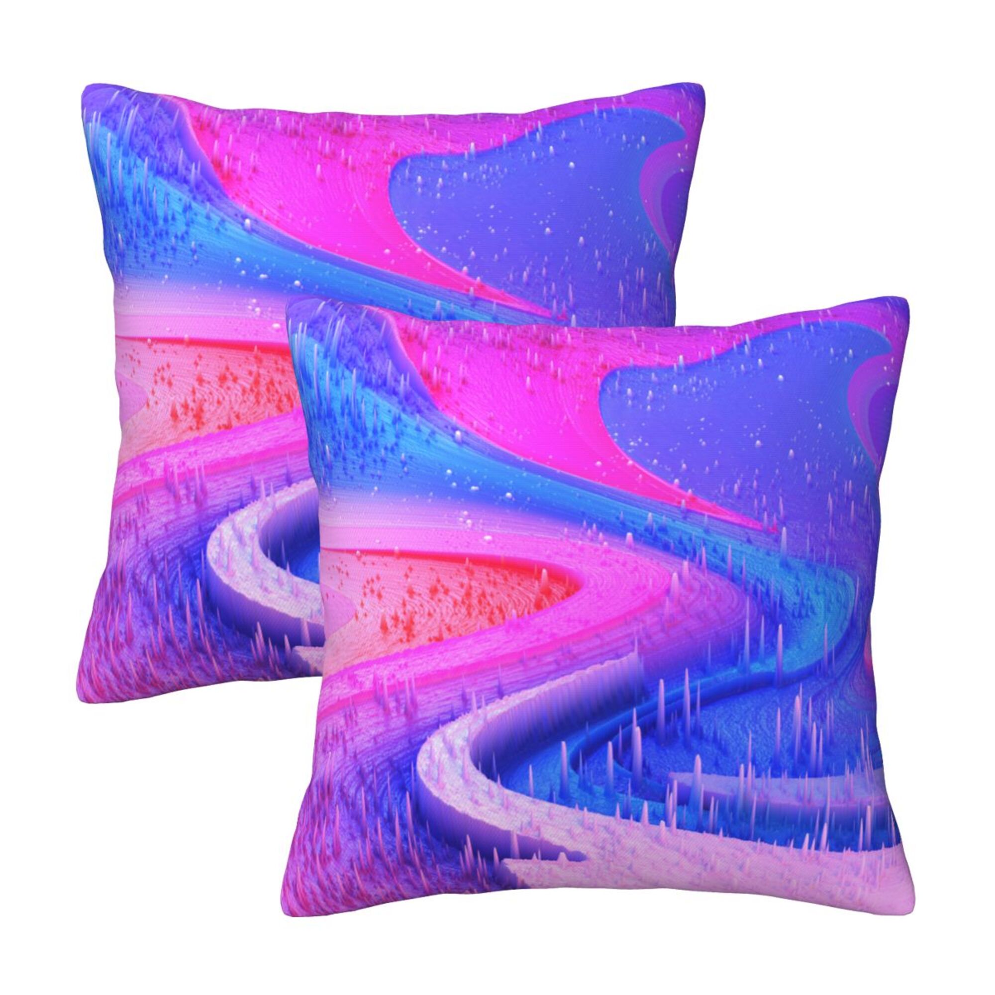 Home Throw Pillow Covers Two Sides Printed Colorful abstract lava ...