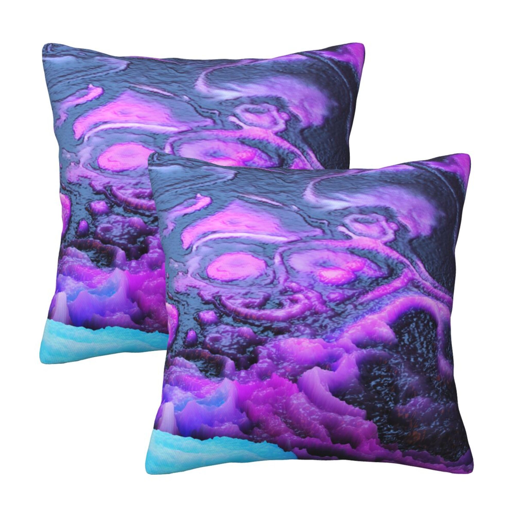 Home Throw Pillow Covers Two Sides Printed Colorful abstract lava ...