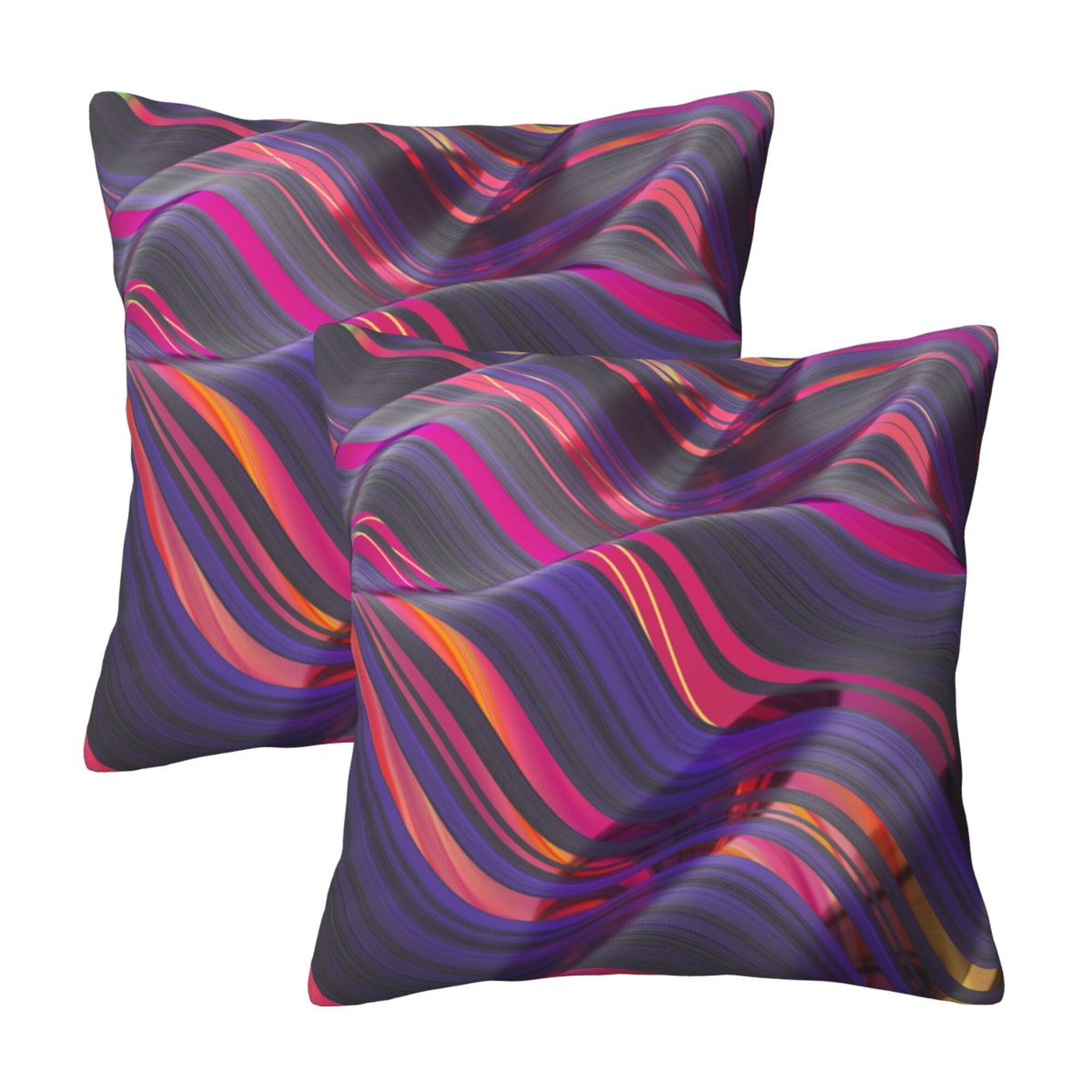 Home Throw Pillow Covers Two Sides Printed Colorful abstract lava ...