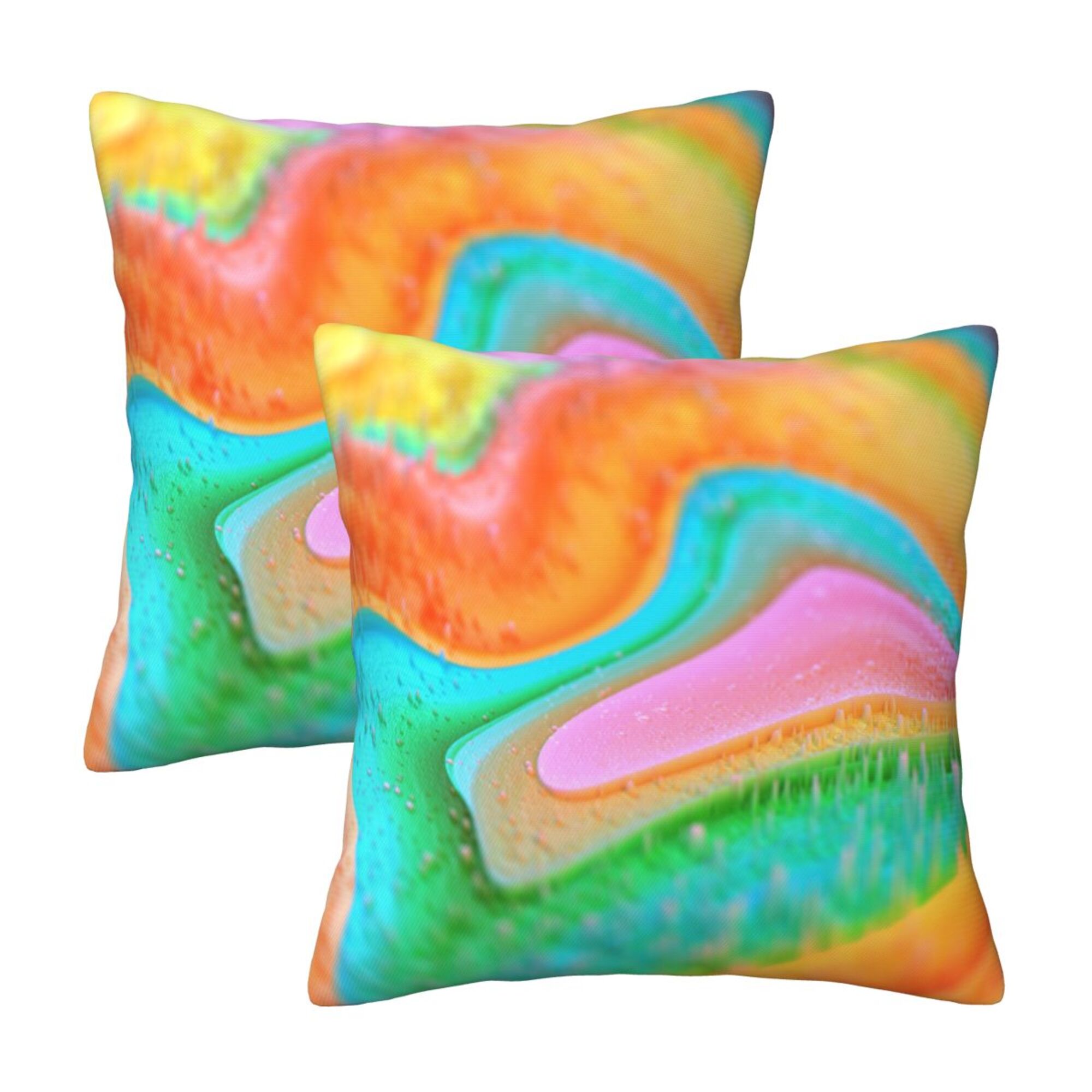 Home Throw Pillow Covers Two Sides Printed Colorful abstract lava ...