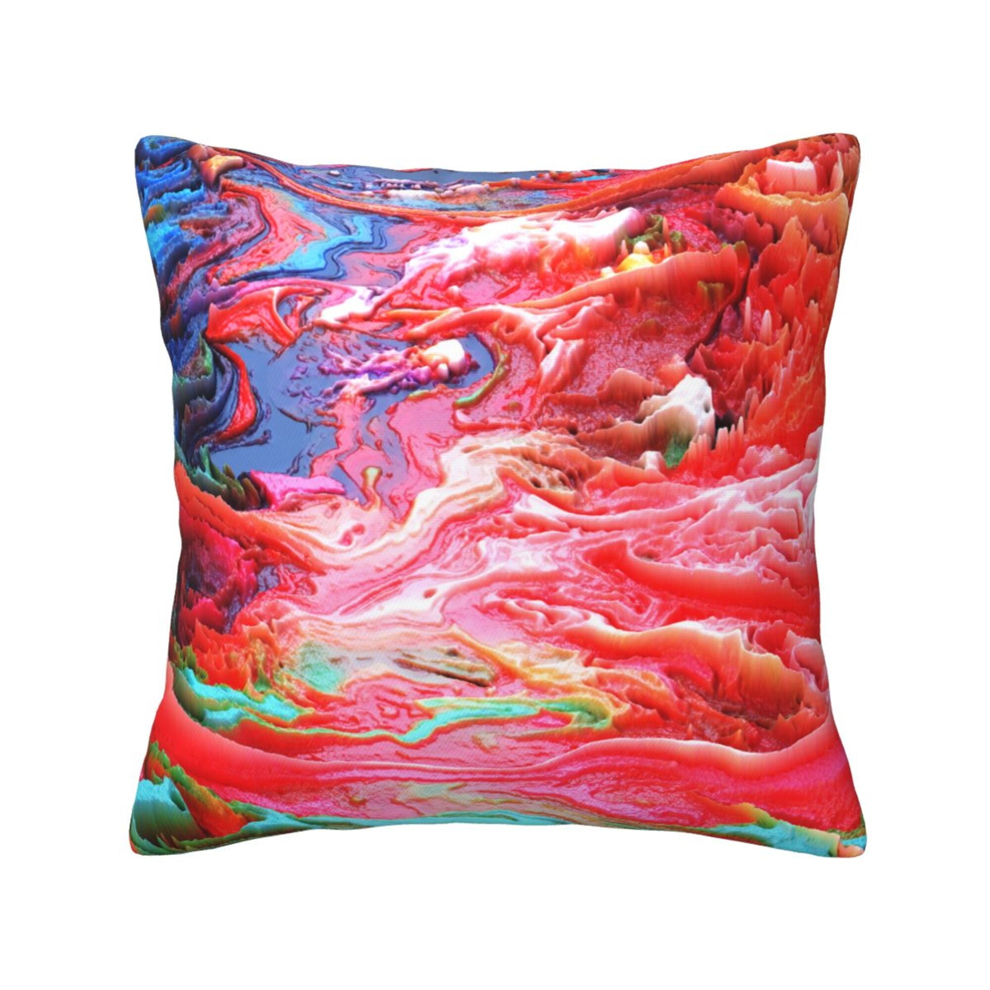 Home Throw Pillow Covers Two Sides Printed Colorful abstract lava ...
