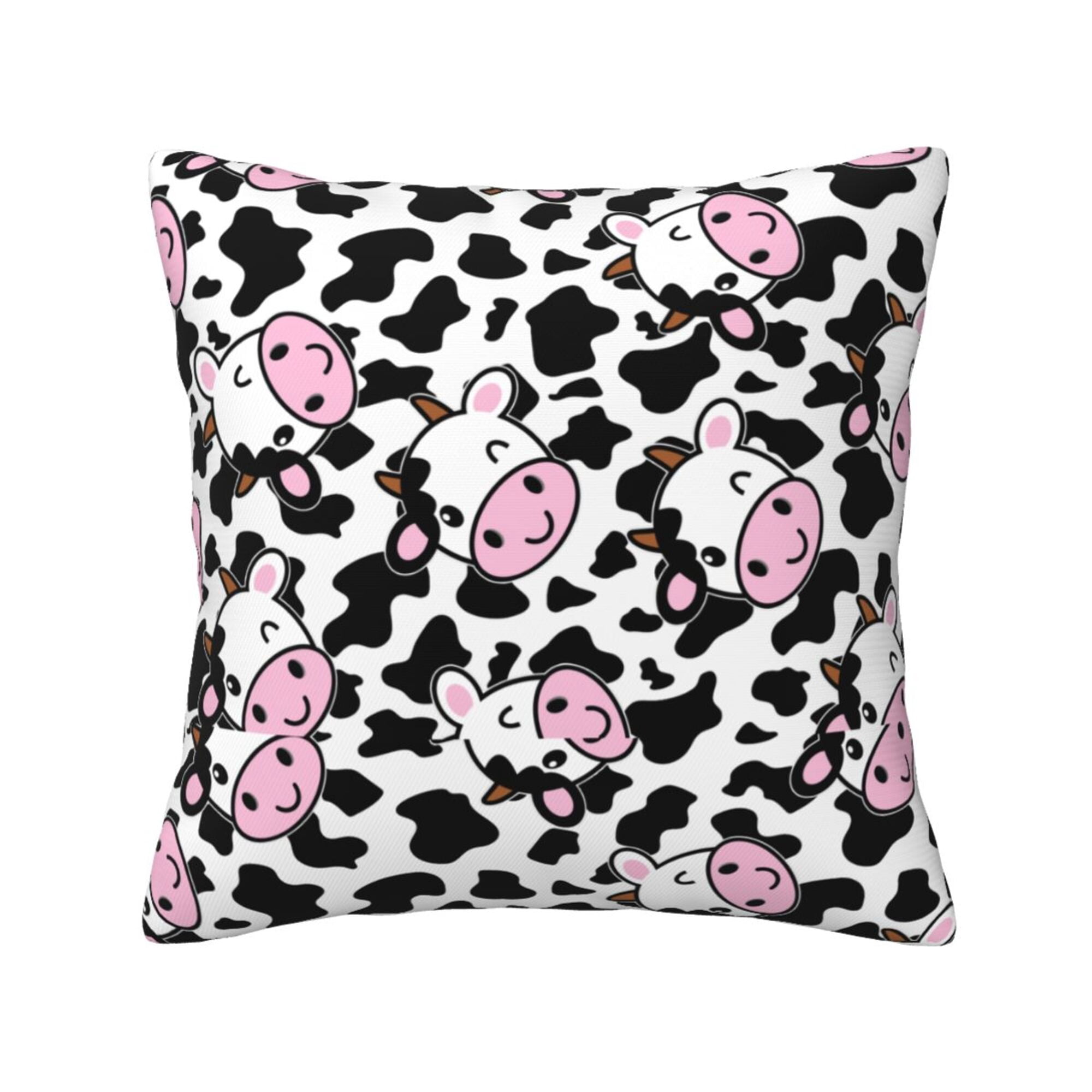 Home Throw Pillow Covers Two Sides Printed Cow Print Decor Sofa Living ...