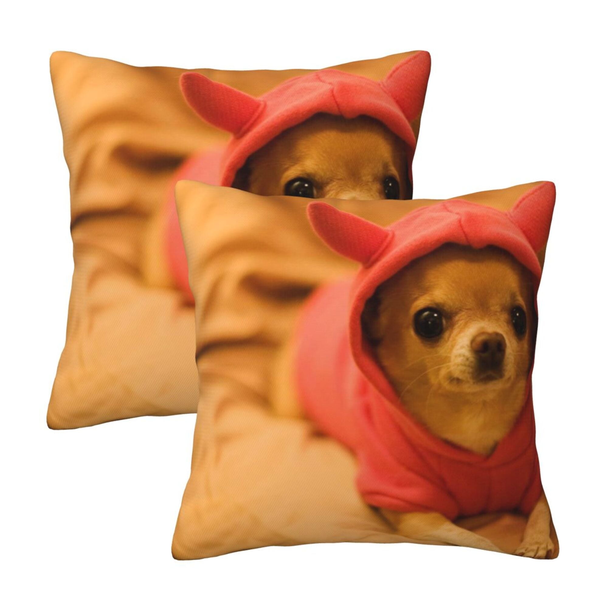 Home Throw Pillow Covers Two Sides Printed Cut out chihuahua puppy dog ...