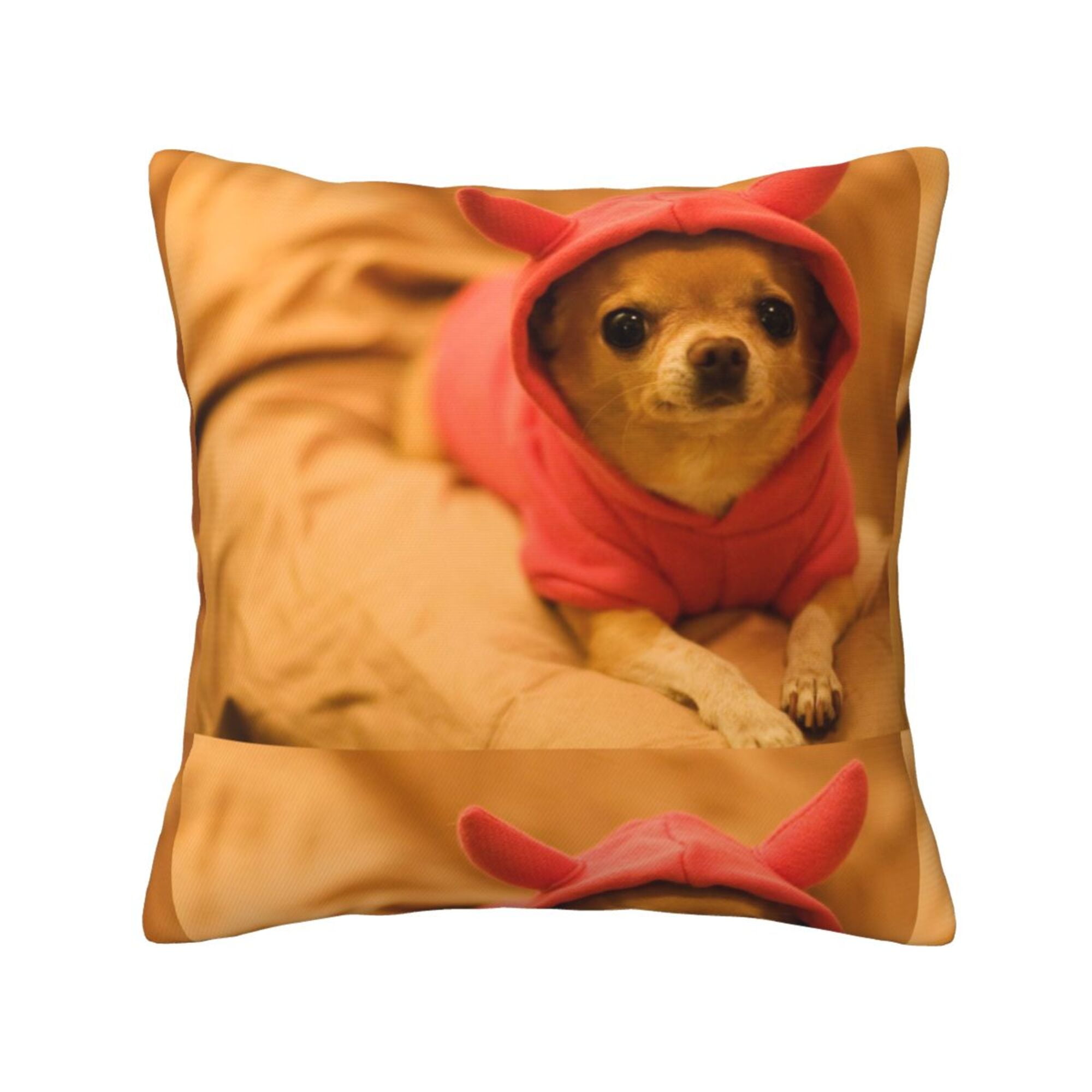 Home Throw Pillow Covers Two Sides Printed Cut out chihuahua puppy dog ...