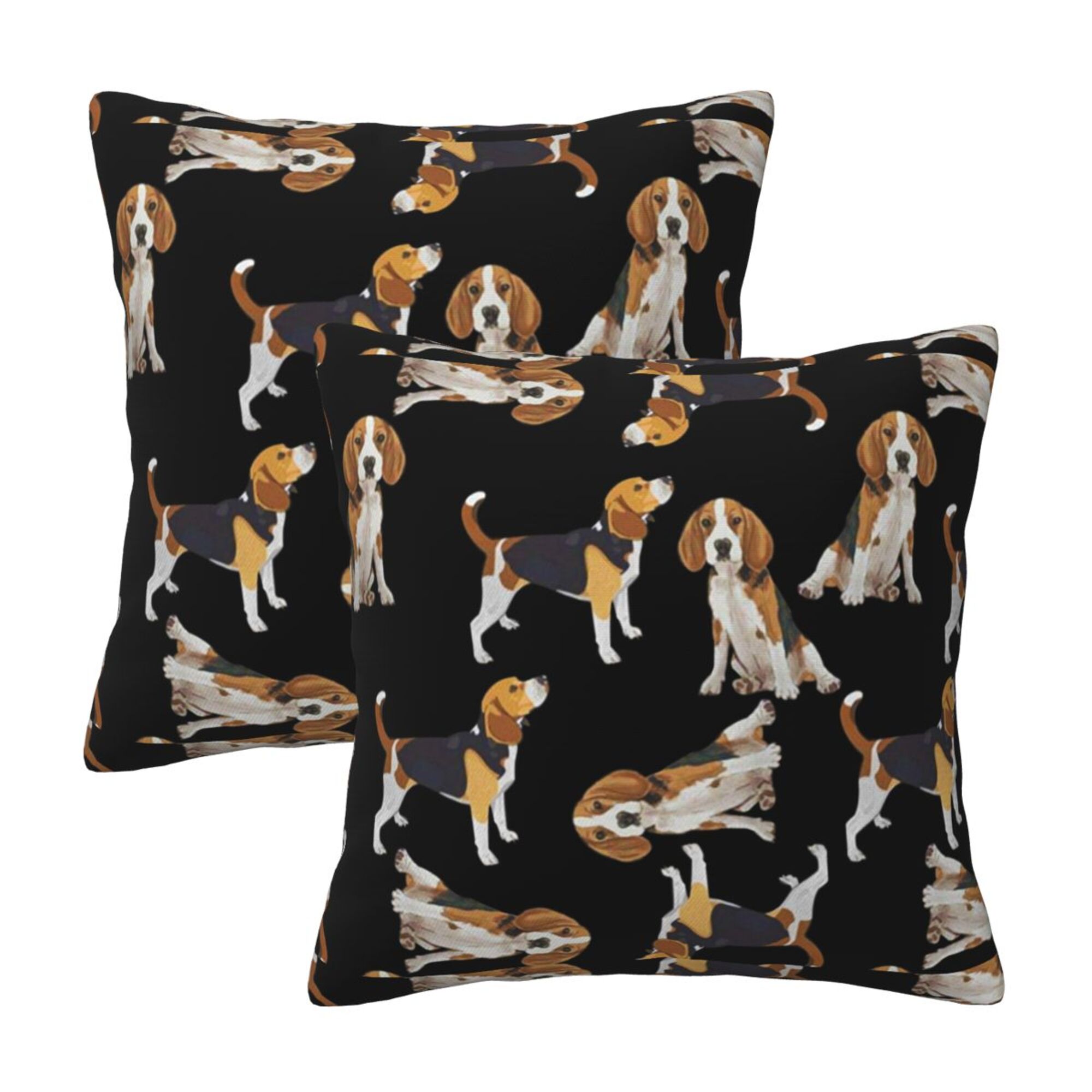 Home Throw Pillow Covers Two Sides Printed Cute Beagles S Graphic Decor ...
