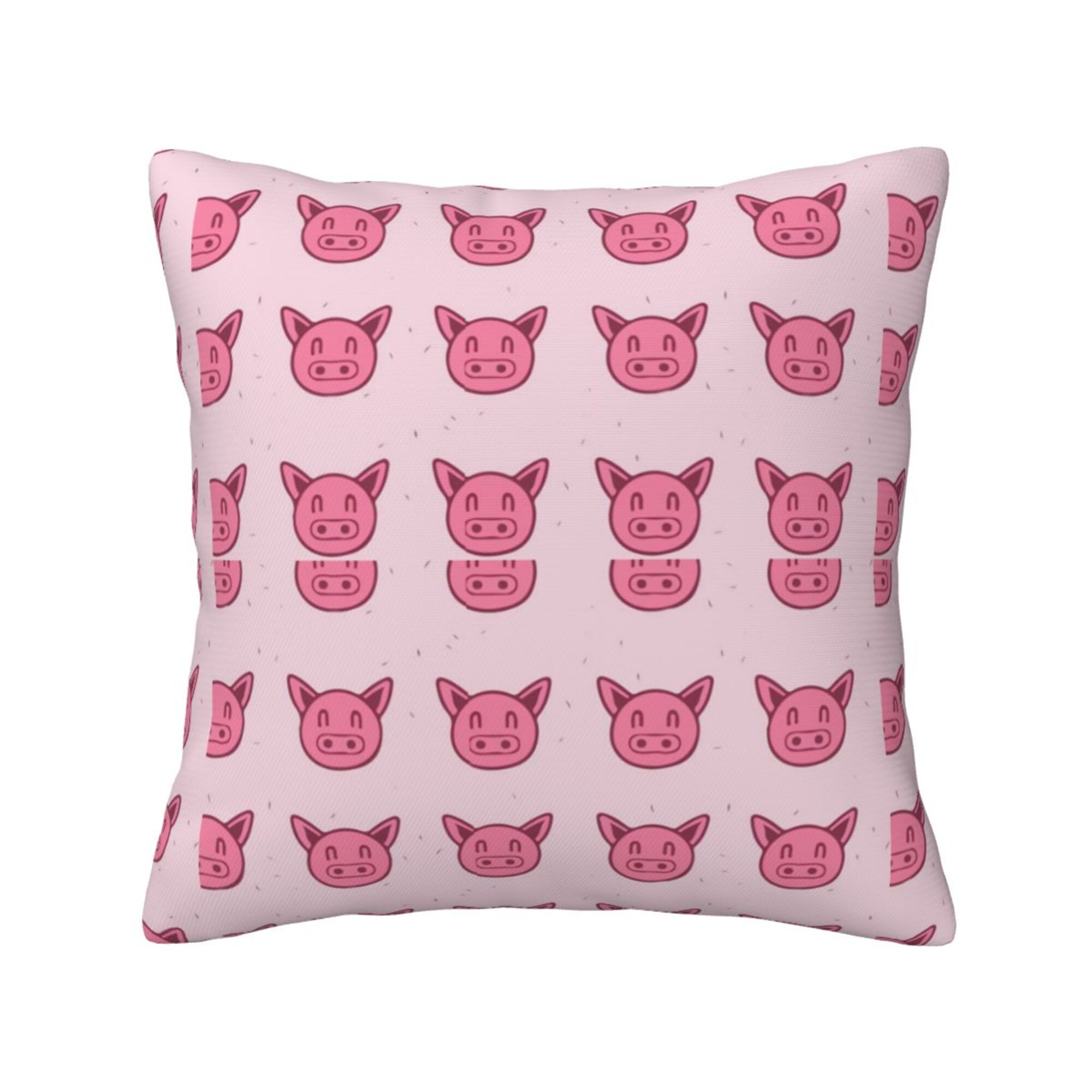 Home Throw Pillow Covers Two Sides Printed Cute Pig Face Decor Sofa ...