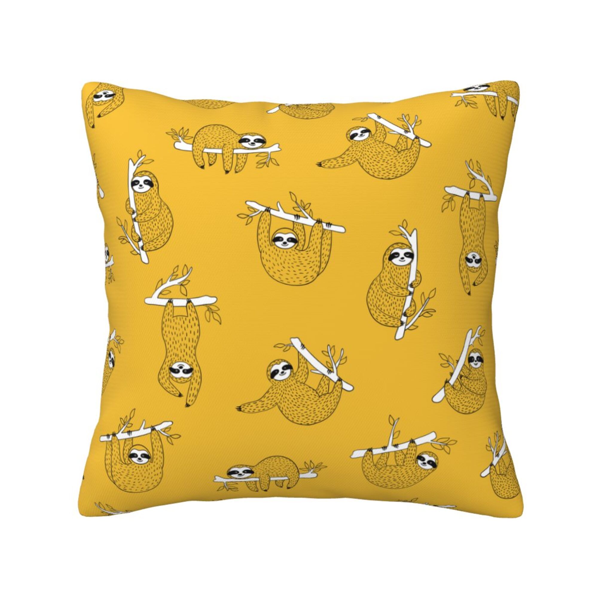 Home Throw Pillow Covers Two Sides Printed Cute Sloths Animal Decor ...