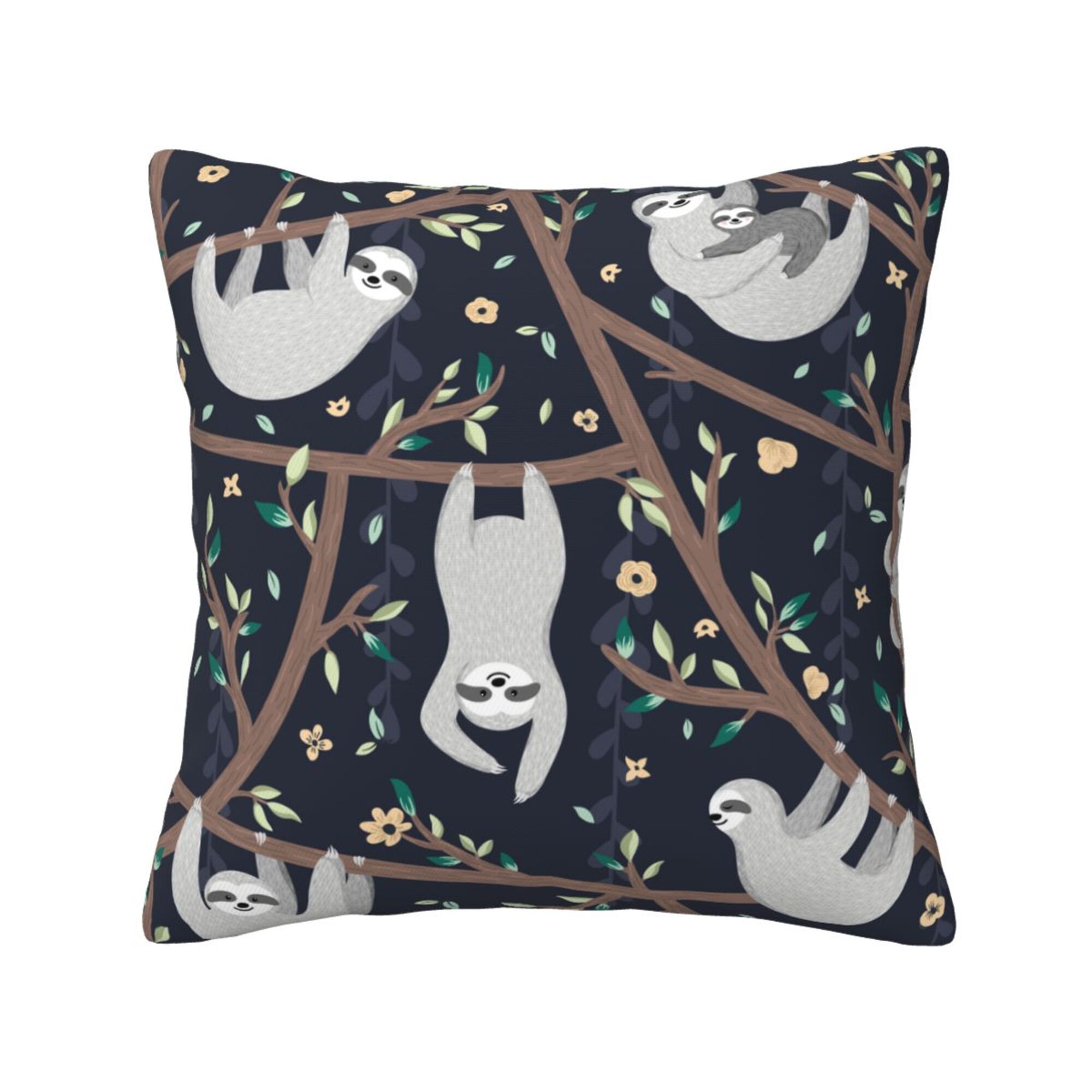 Home Throw Pillow Covers Two Sides Printed Cute Sloths Animal Decor ...
