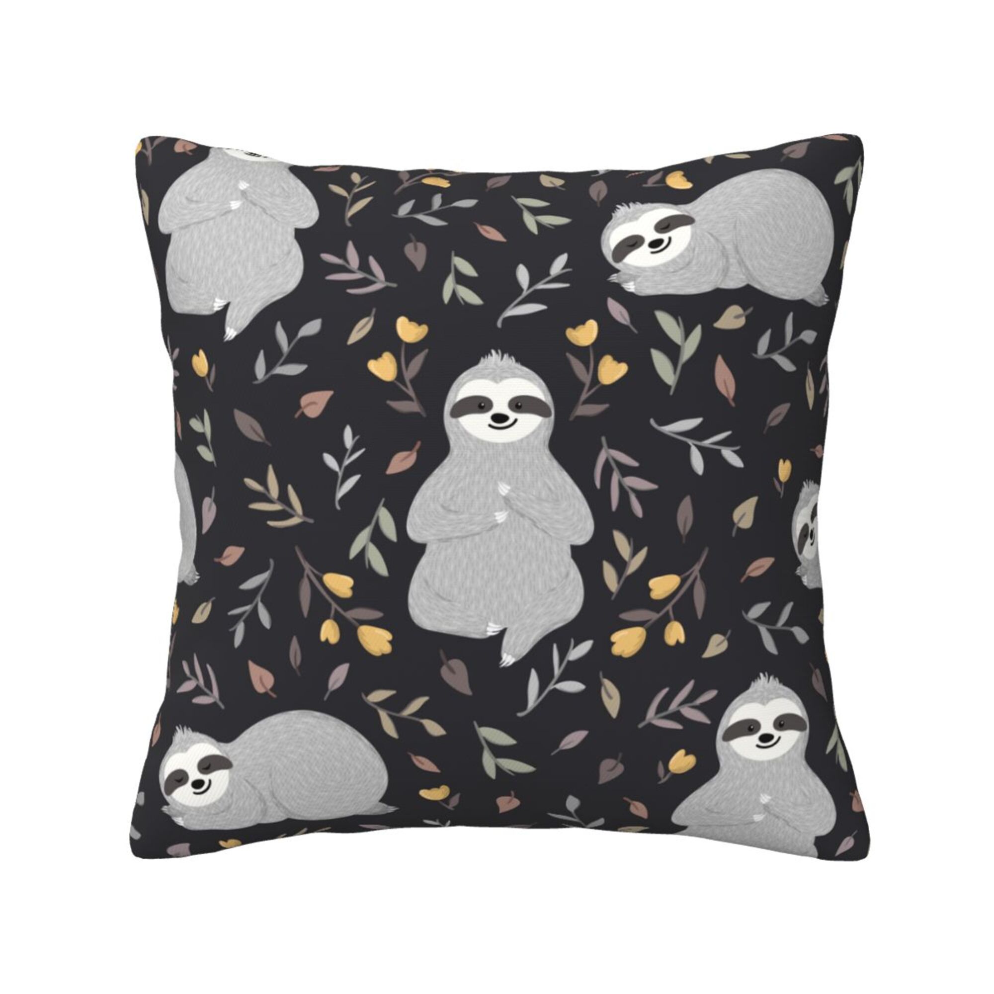 Home Throw Pillow Covers Two Sides Printed Cute Sloths Animal Decor ...