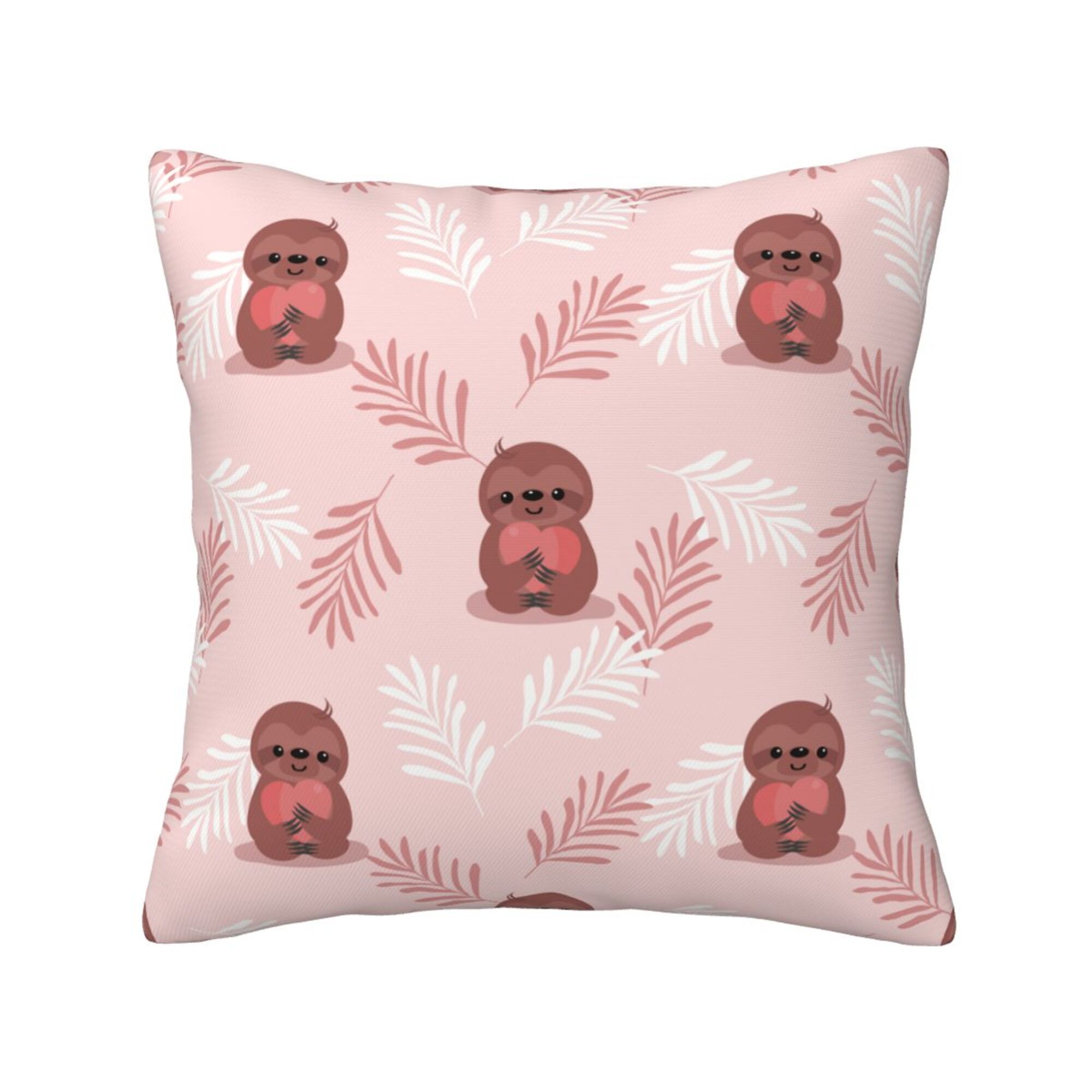 Home Throw Pillow Covers Two Sides Printed Cute Sloths Animal Decor ...
