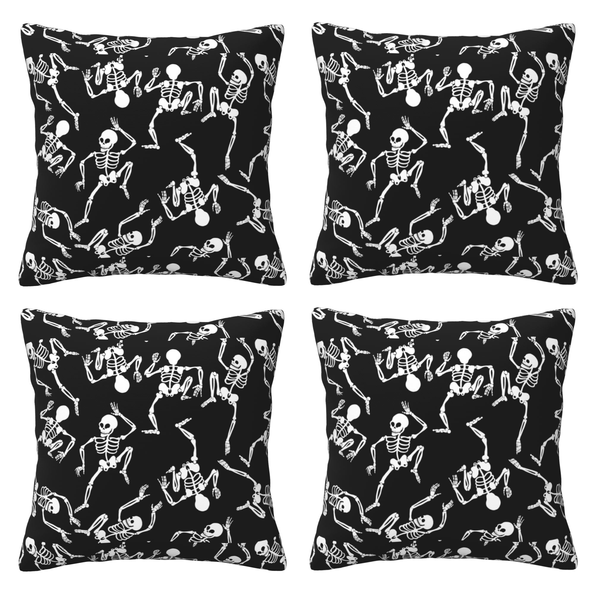 Home Throw Pillow Covers Two Sides Printed Dance Skeleton Decor Sofa ...