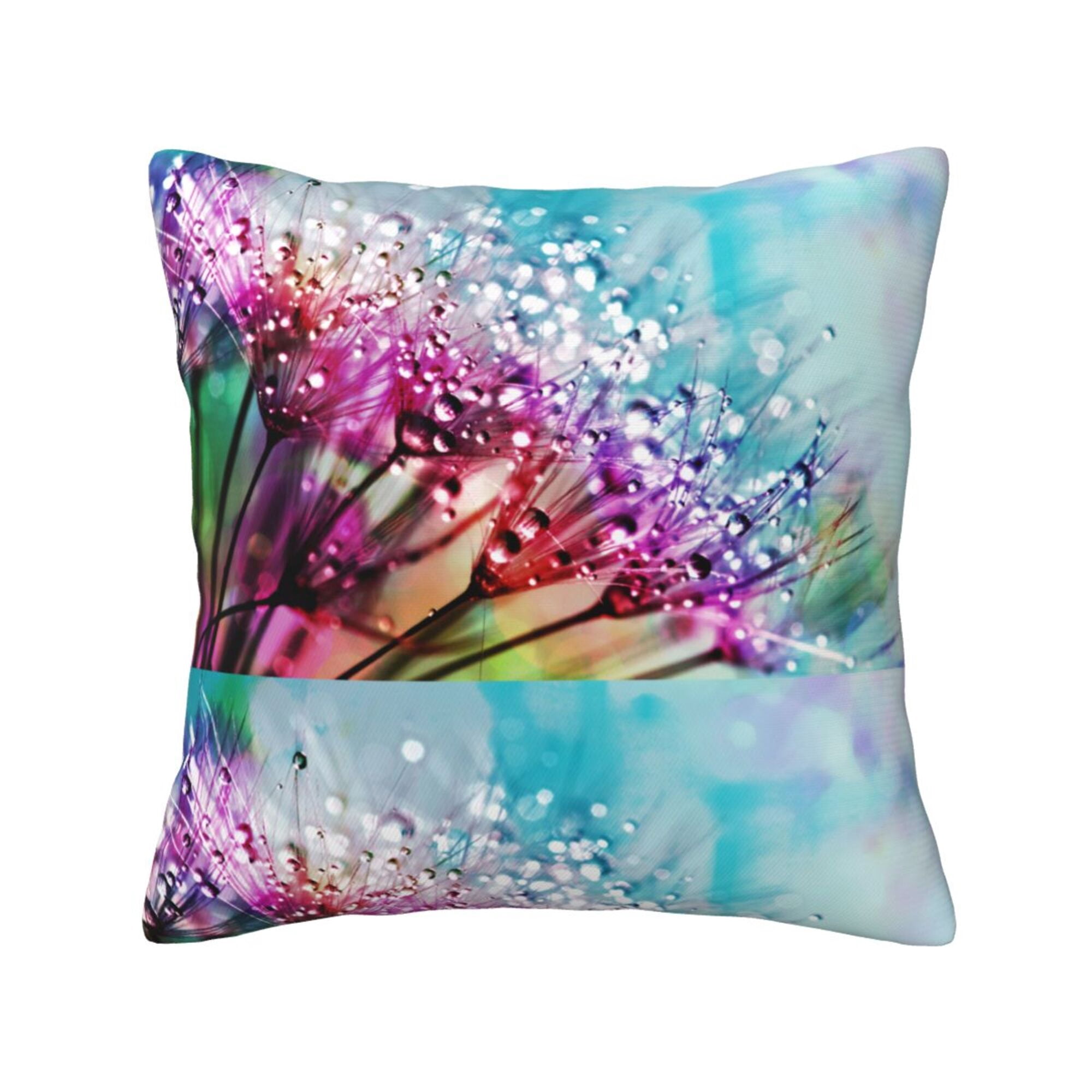 Home Throw Pillow Covers Two Sides Printed Dew and rainbow Decor Sofa ...