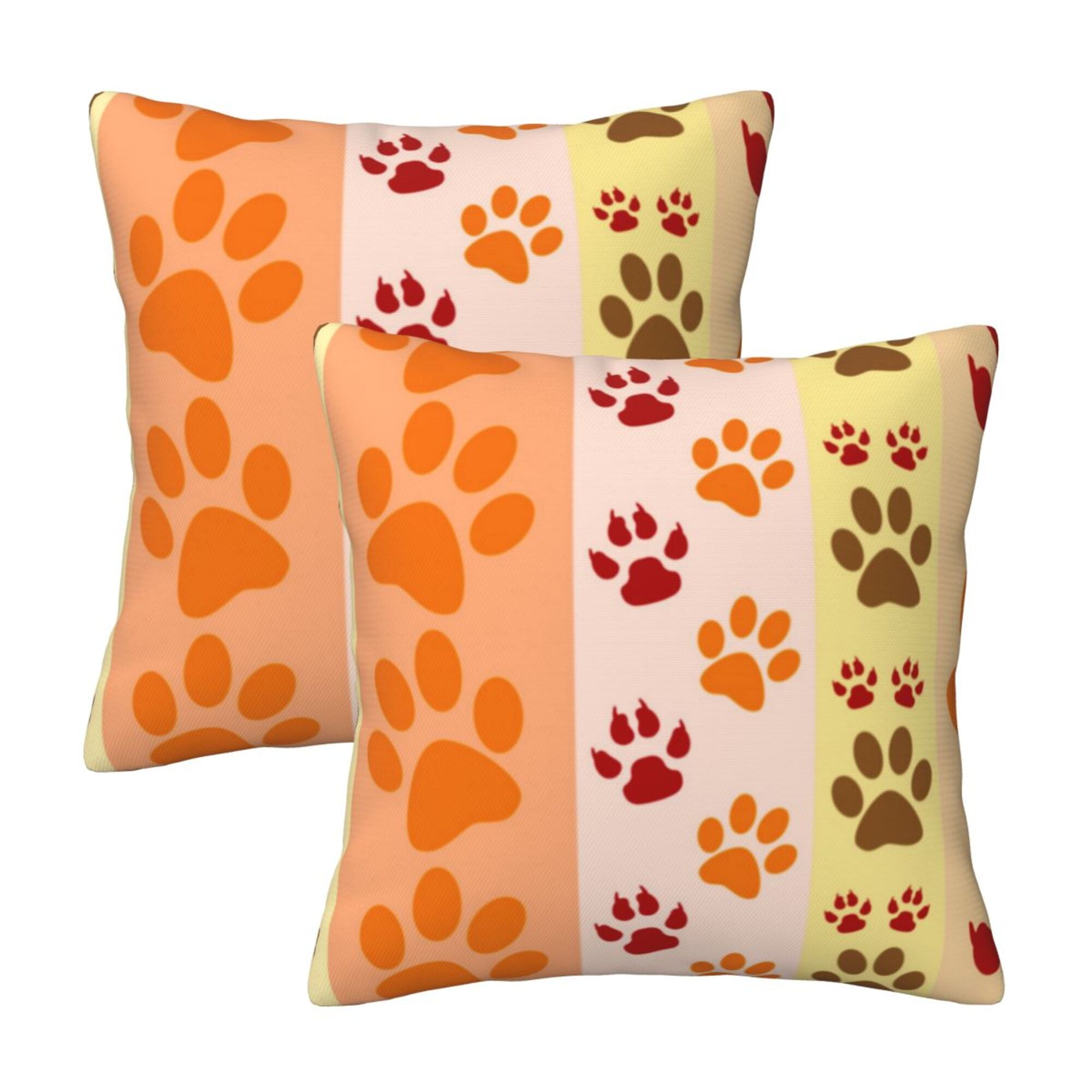 Home Throw Pillow Covers Two Sides Printed Dog Paw Decor Sofa Living ...