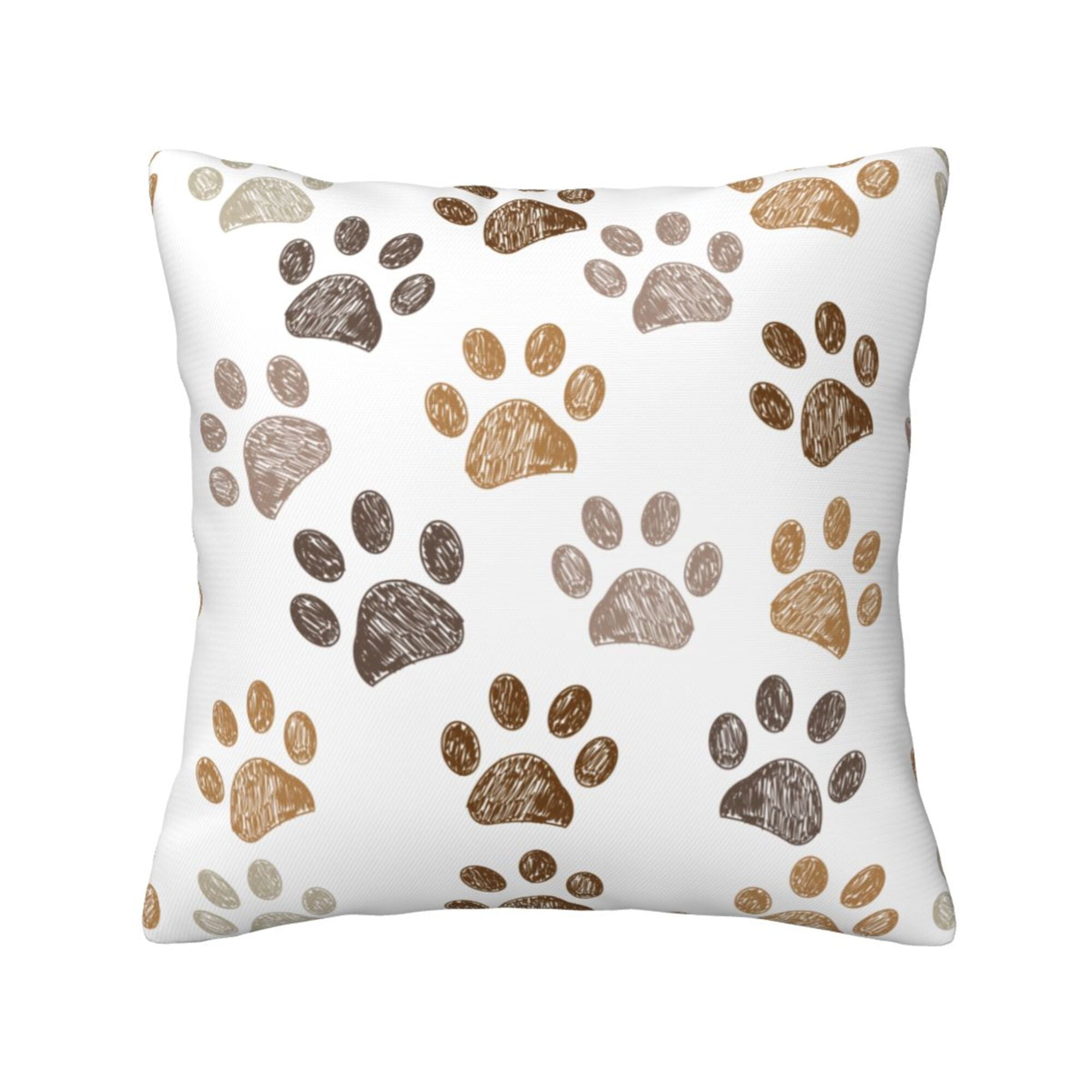 Home Throw Pillow Covers Two Sides Printed Dog Paw Decor Sofa Living ...