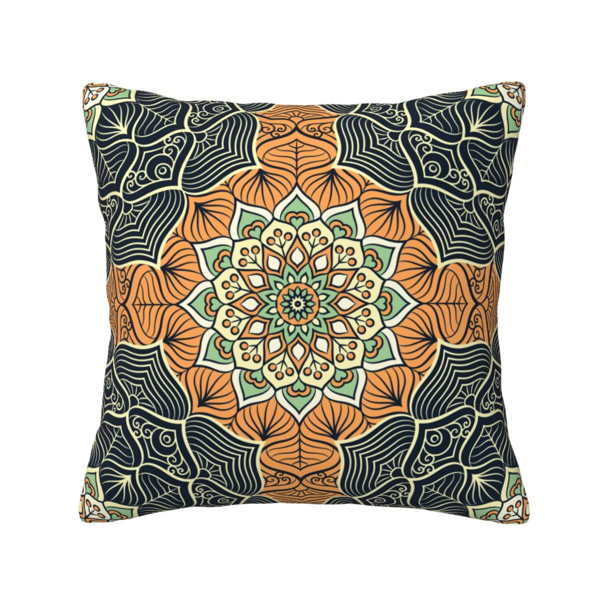 Home Throw Pillow Covers Two Sides Printed Ethnic pattern background ...