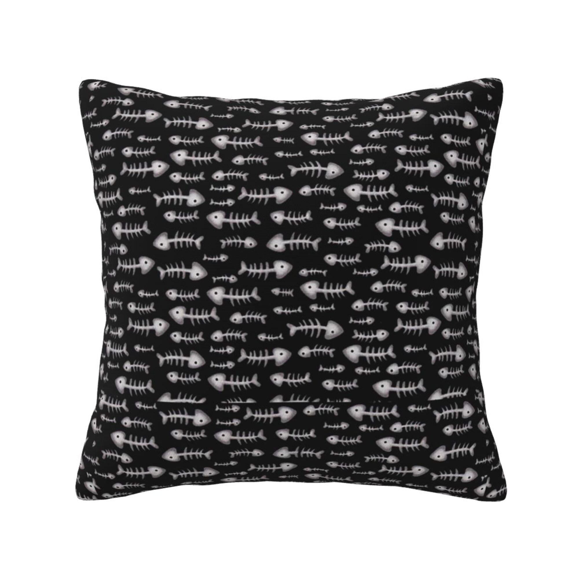 Home Throw Pillow Covers Two Sides Printed Fish bones Decor Sofa Living ...