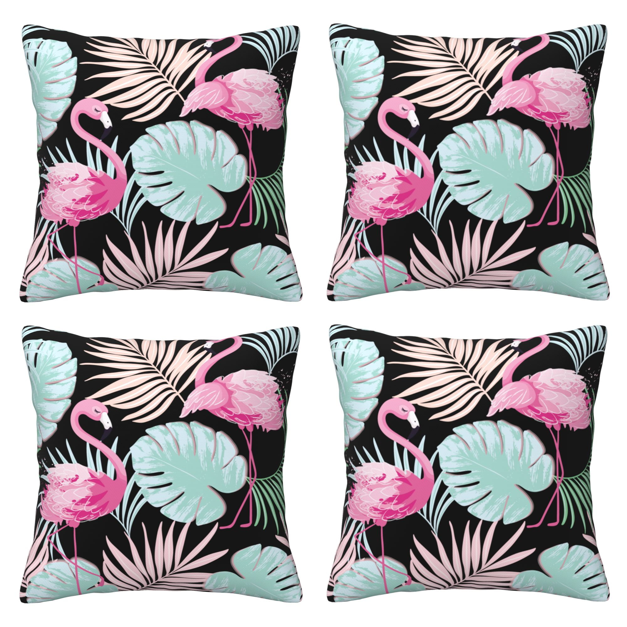Home Throw Pillow Covers Two Sides Printed Flamingo Decor Sofa Living ...
