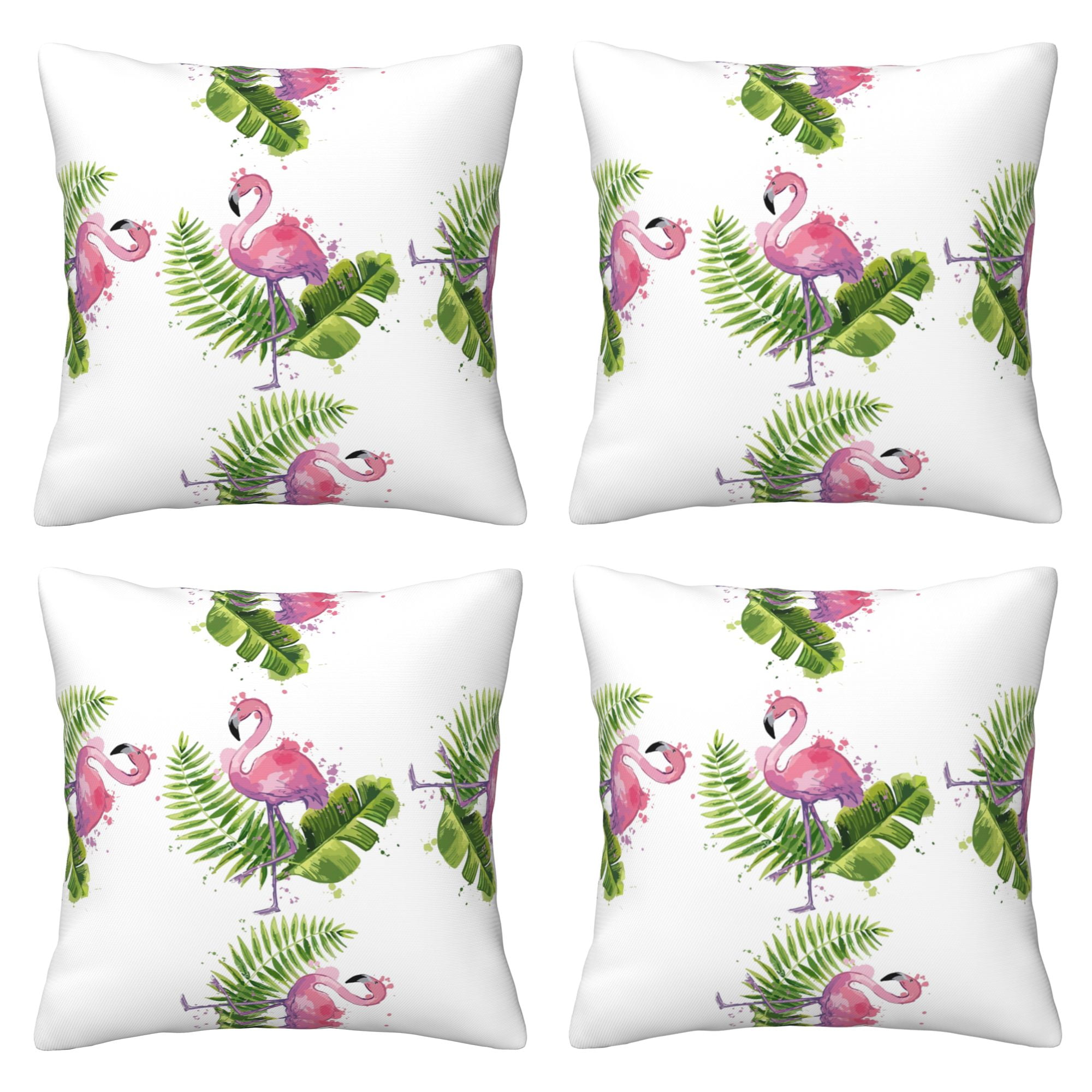 Home Throw Pillow Covers Two Sides Printed Flamingo Decor Sofa Living ...