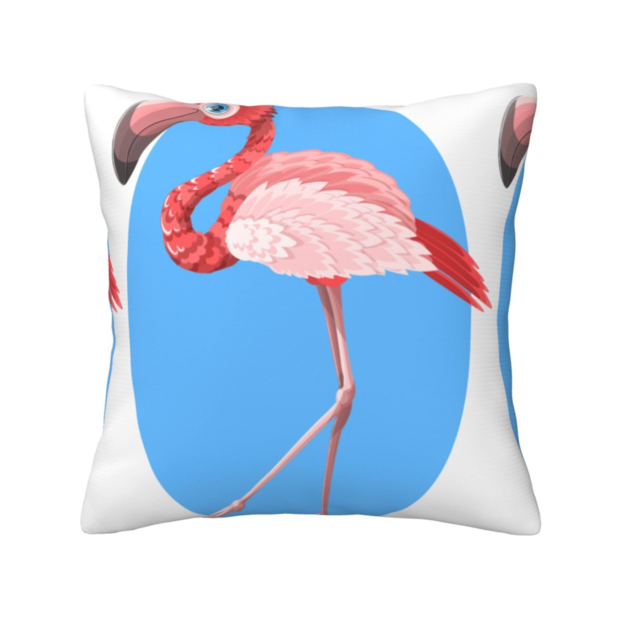Home Throw Pillow Covers Two Sides Printed Flamingo Decor Sofa Living ...