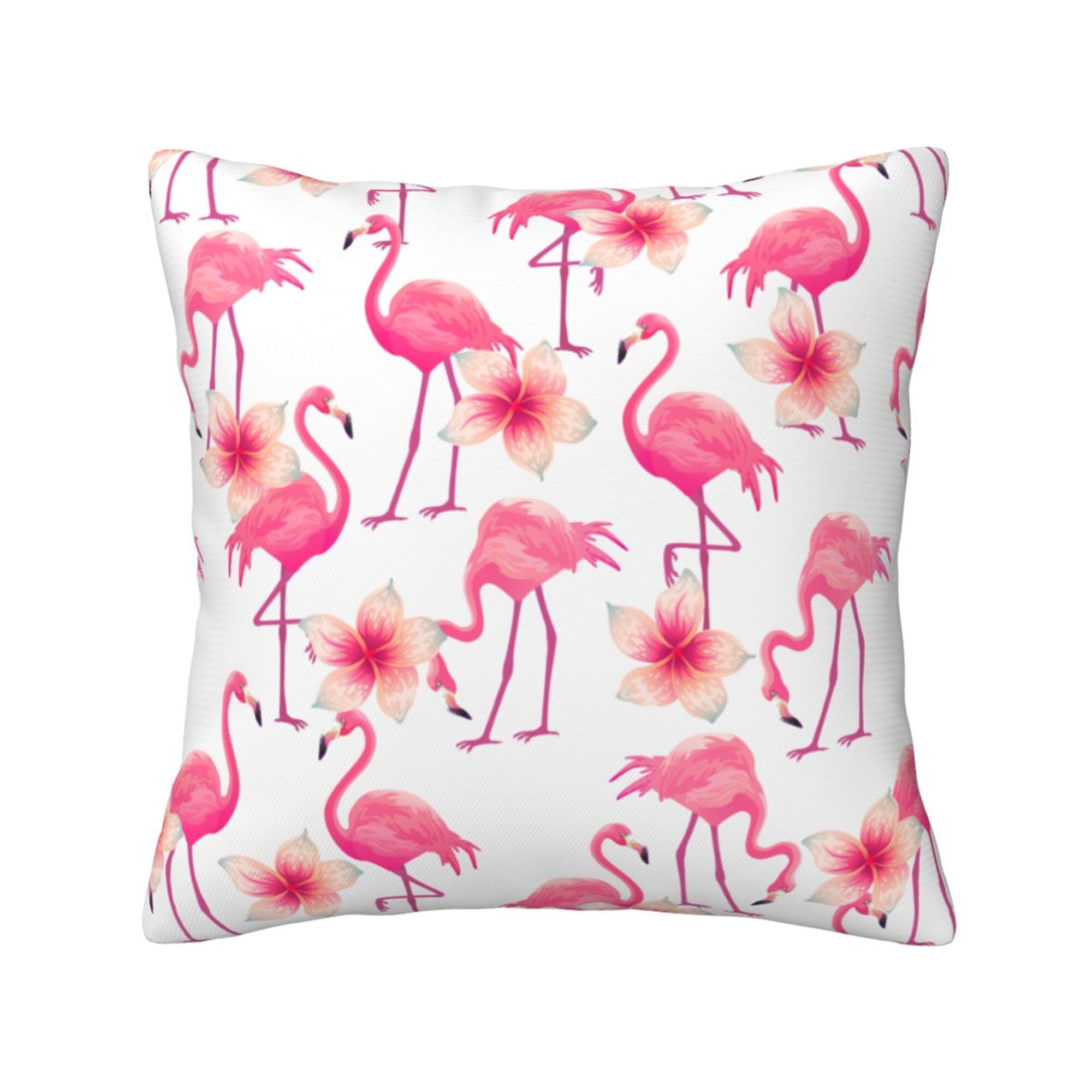 Home Throw Pillow Covers Two Sides Printed Flamingo Decor Sofa Living ...