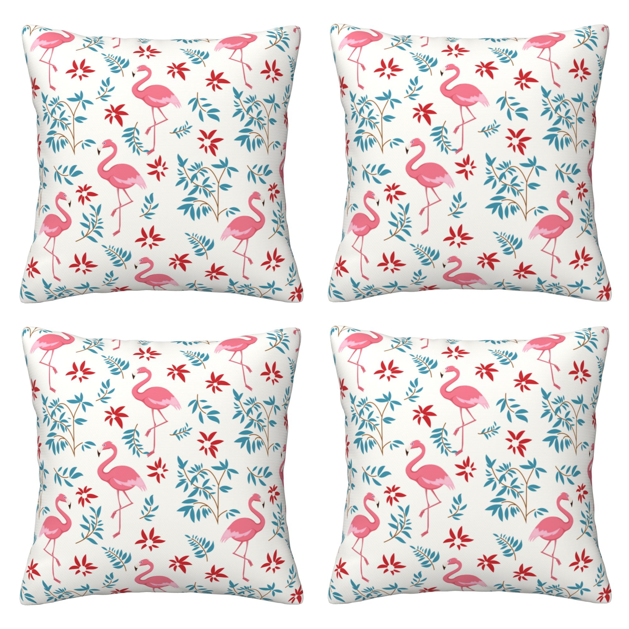 Home Throw Pillow Covers Two Sides Printed Flamingo pattern Decor Sofa ...