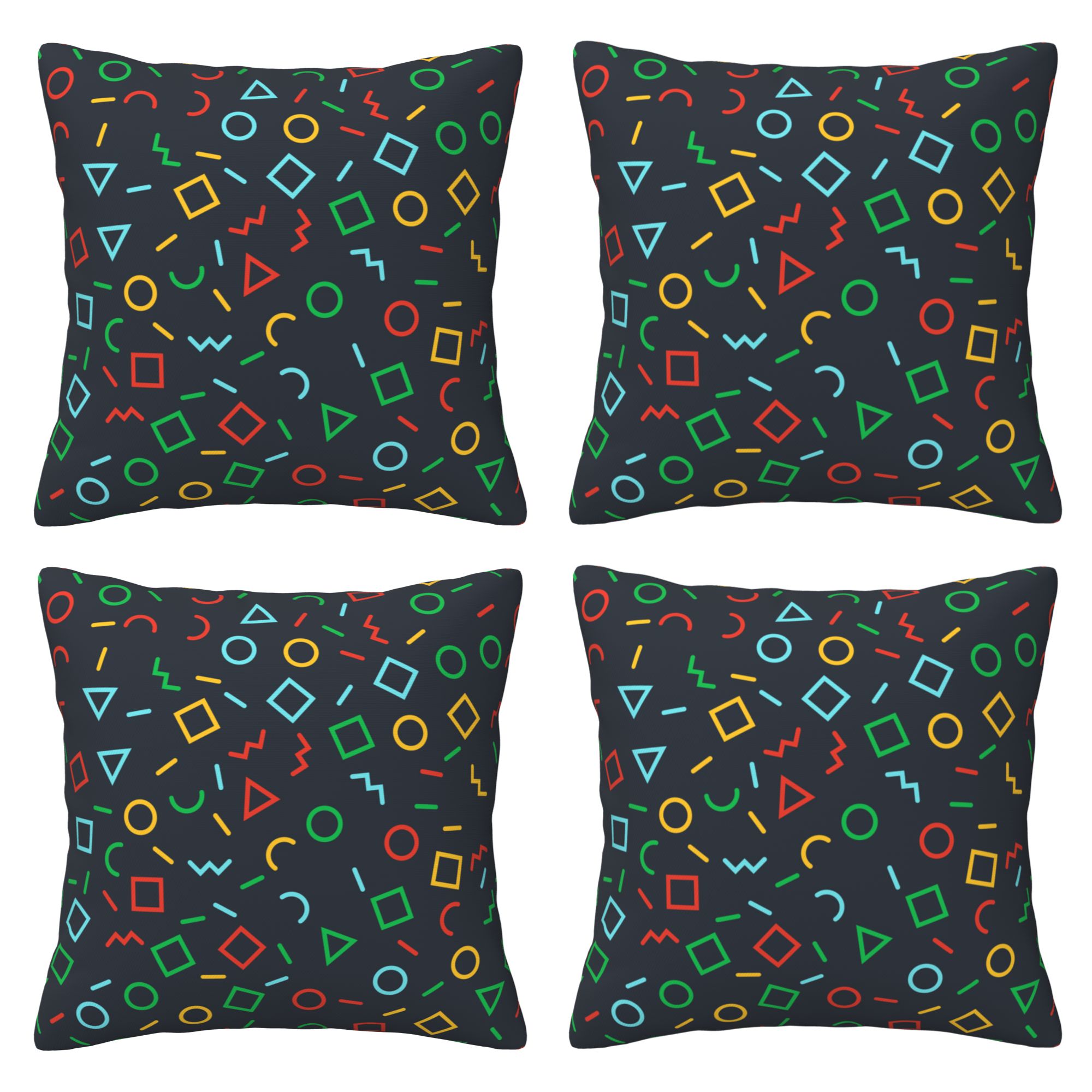 Home Throw Pillow Covers Two Sides Printed Geometric Shape Patterns ...