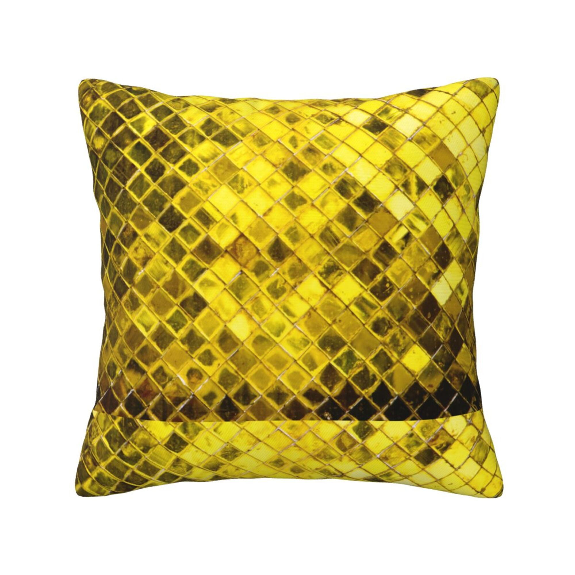 Home Throw Pillow Covers Two Sides Printed Gold diamond texture pattern ...