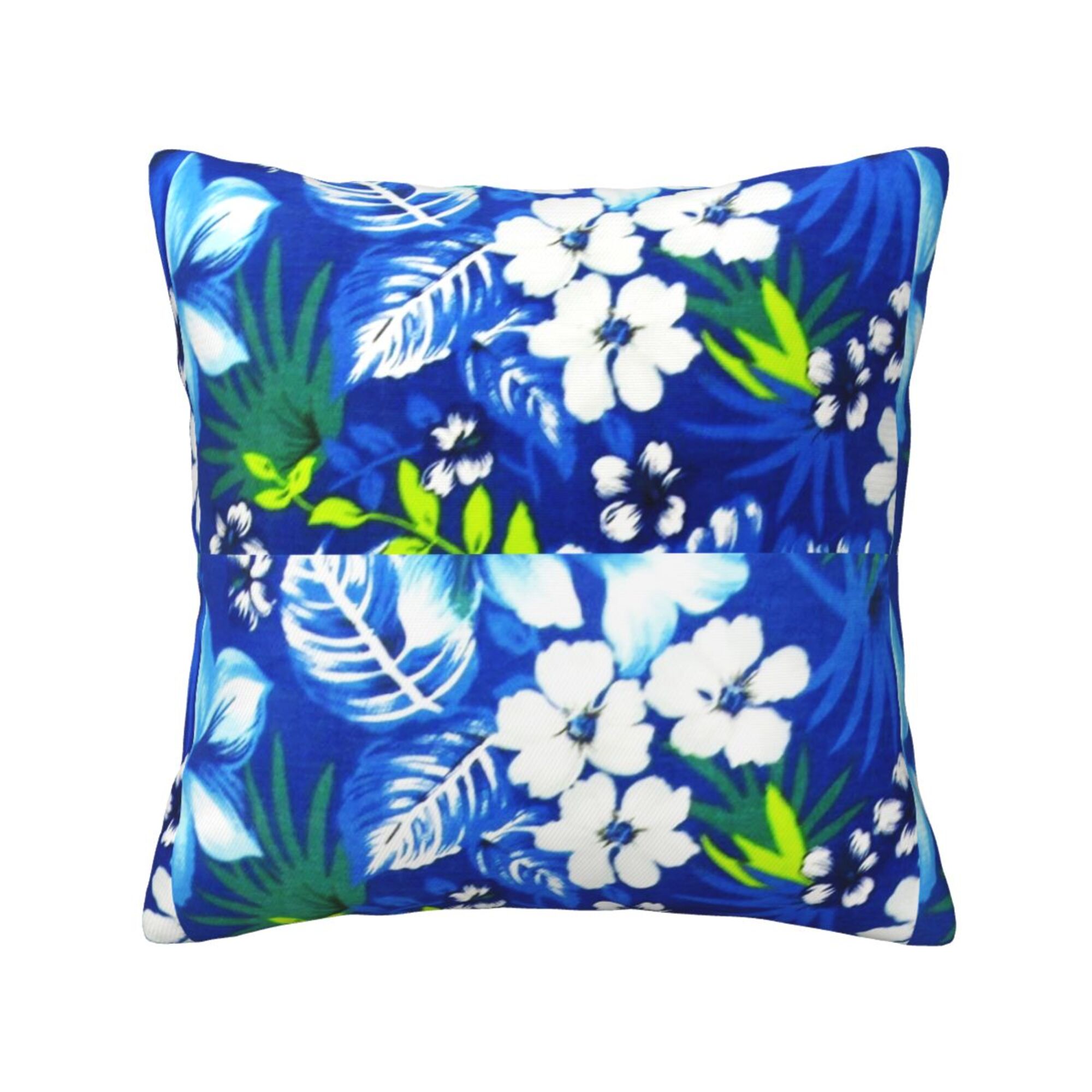 Home Throw Pillow Covers Two Sides Printed Hawaiian Royal Blue Decor ...