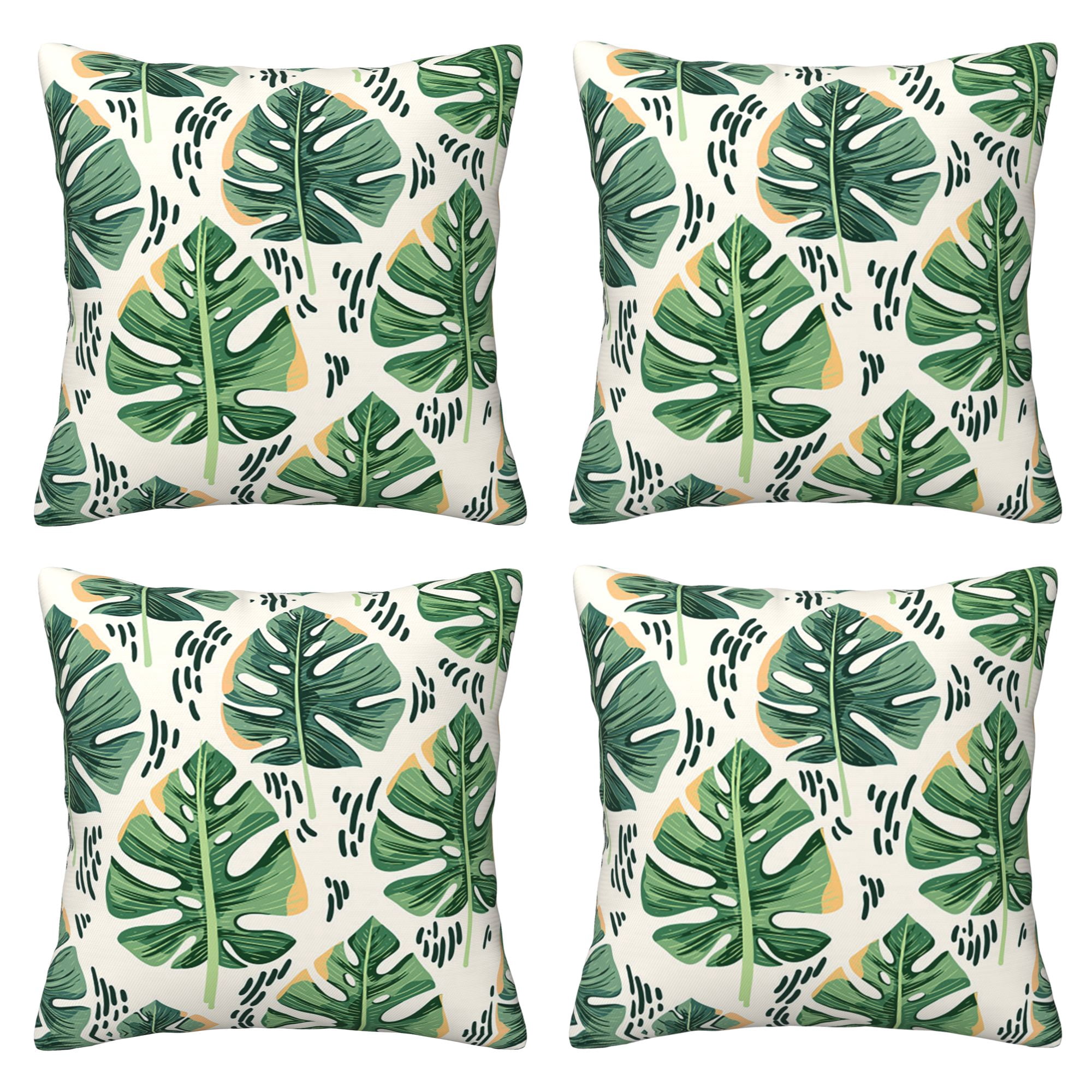 Home Throw Pillow Covers Two Sides Printed Illustration of Tropical ...