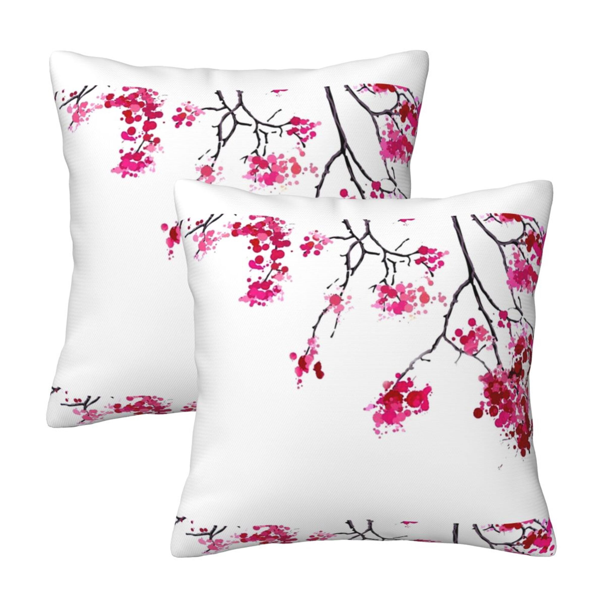 Home Throw Pillow Covers Two Sides Printed Japanese Sakura Tree Decor ...
