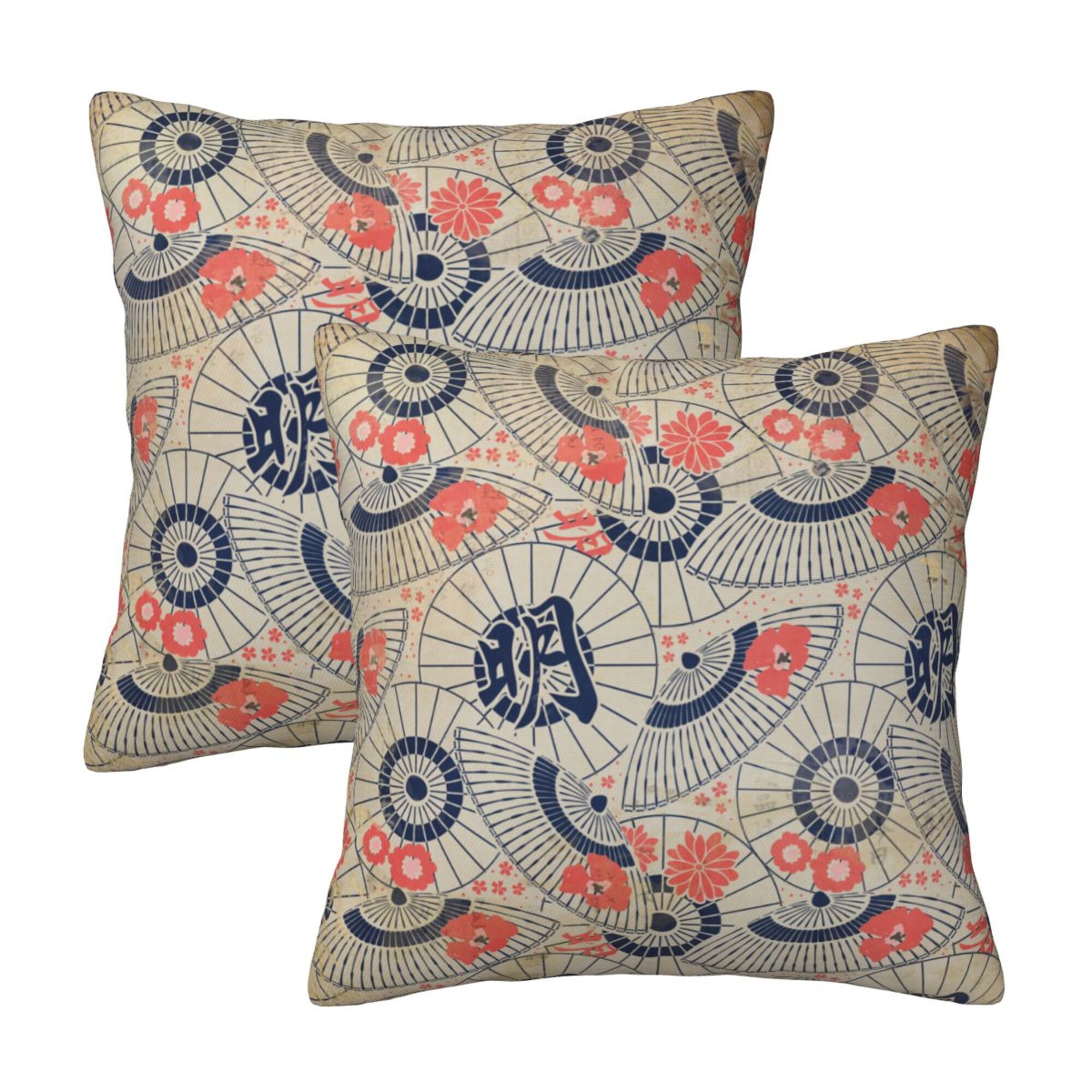 Home Throw Pillow Covers Two Sides Printed Japanese style pattern ...