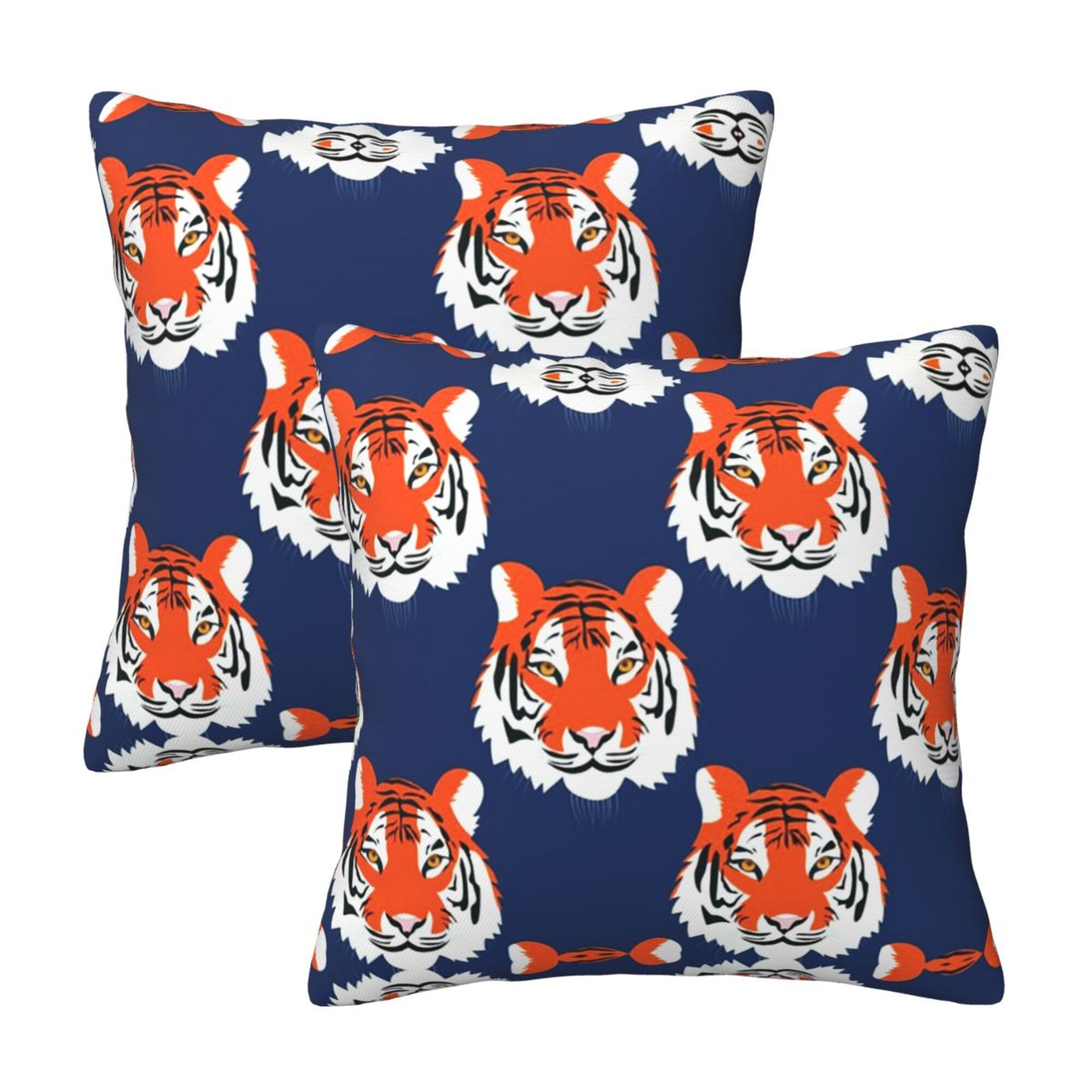 Home Throw Pillow Covers Two Sides Printed Jungle Tigers Decor Sofa ...