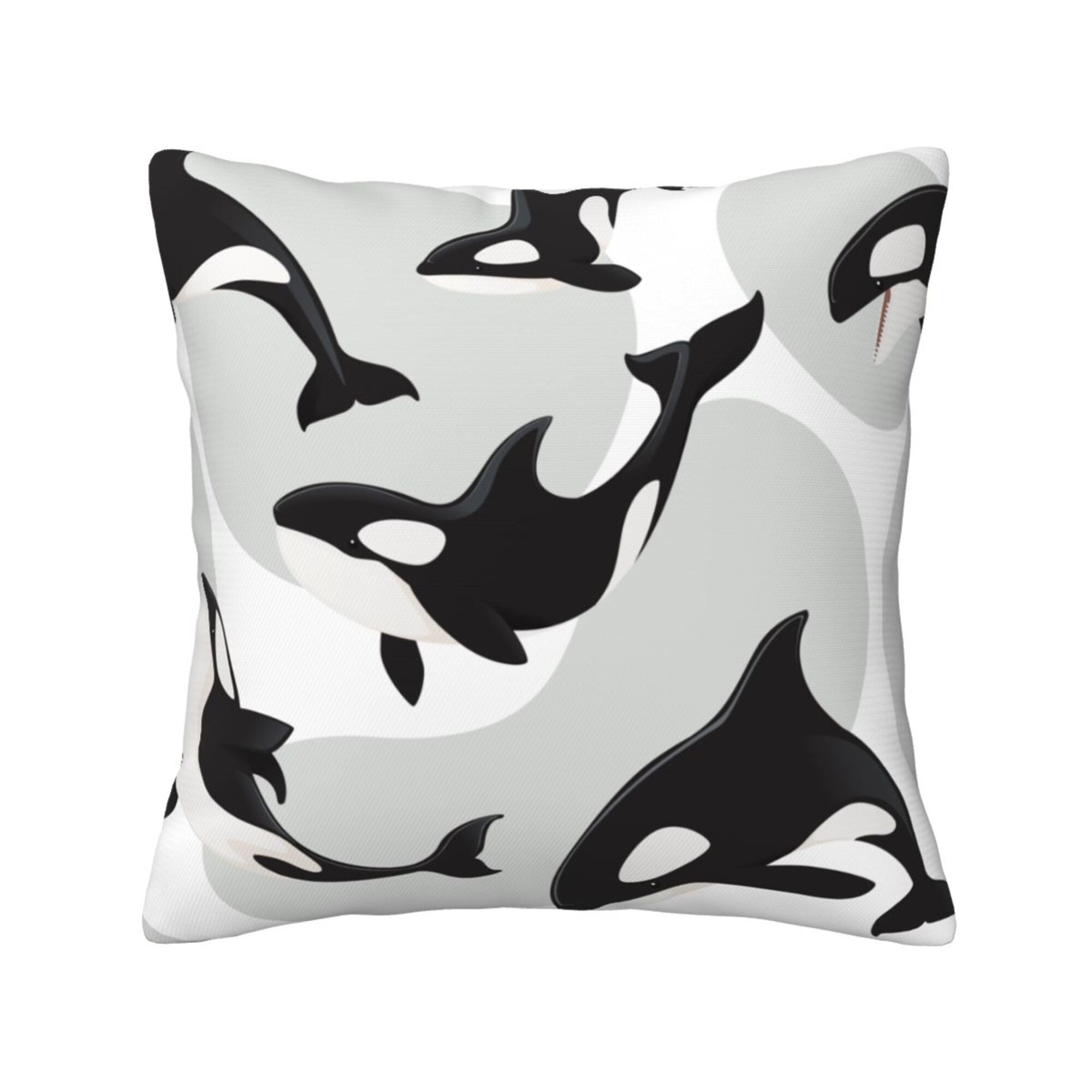 Home Throw Pillow Covers Two Sides Printed Killer Whale Orca Decor Sofa ...