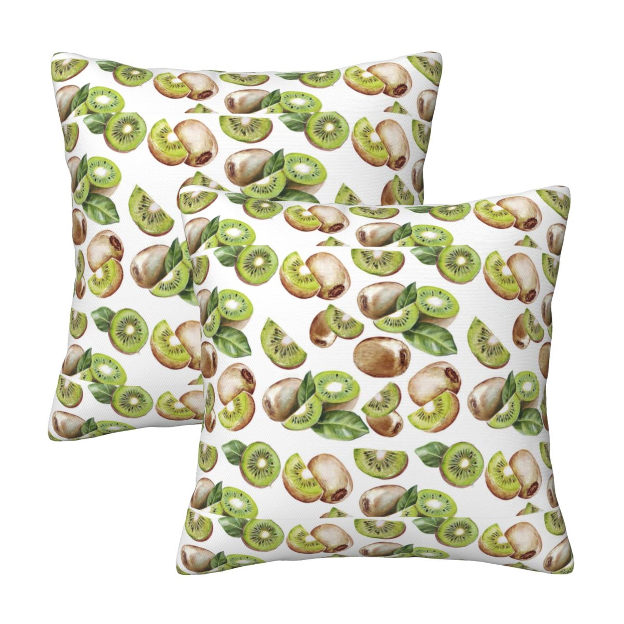 Home Throw Pillow Covers Two Sides Printed Kiwi Food Pattern Decor Sofa ...