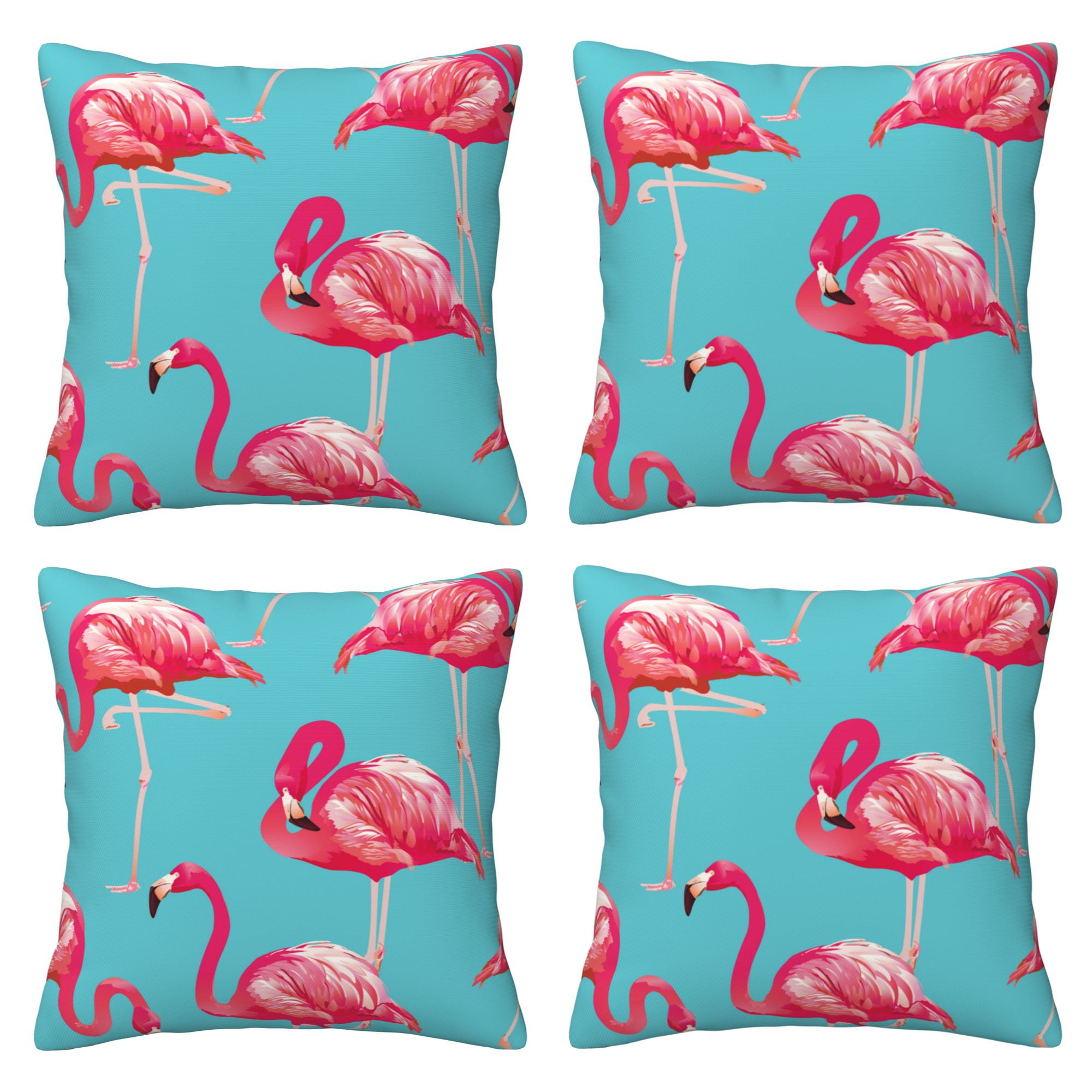 Home Throw Pillow Covers Two Sides Printed Leisurely Flamingo Decor ...