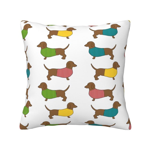 Home Throw Pillow Covers Two Sides Printed Lively, cartoon dog Decor ...