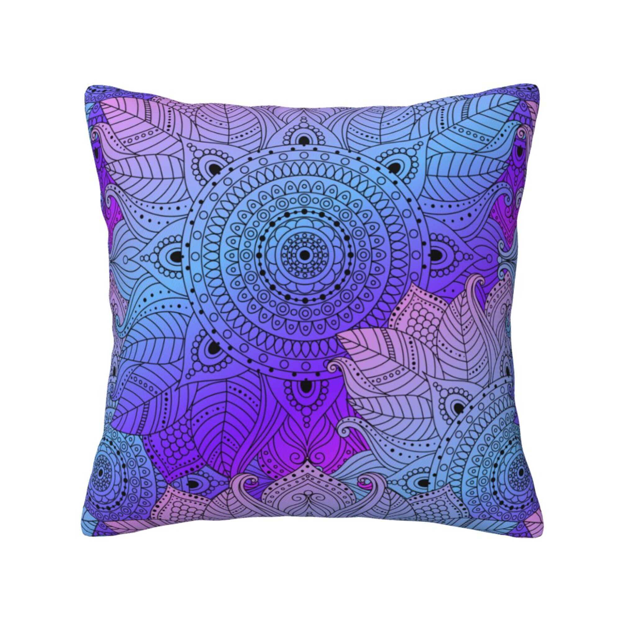 Home Throw Pillow Covers Two Sides Printed Mandala Pattern Decor Sofa ...
