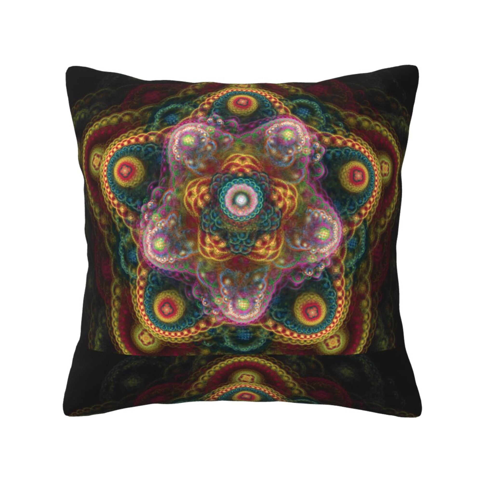 Home Throw Pillow Covers Two Sides Printed Mandala Pattern Decor Sofa ...