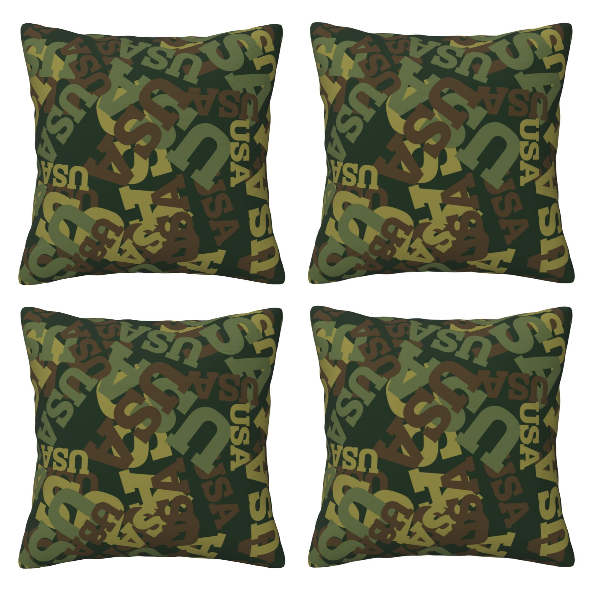 Home Throw Pillow Covers Two Sides Printed Military Camouflage USA ...