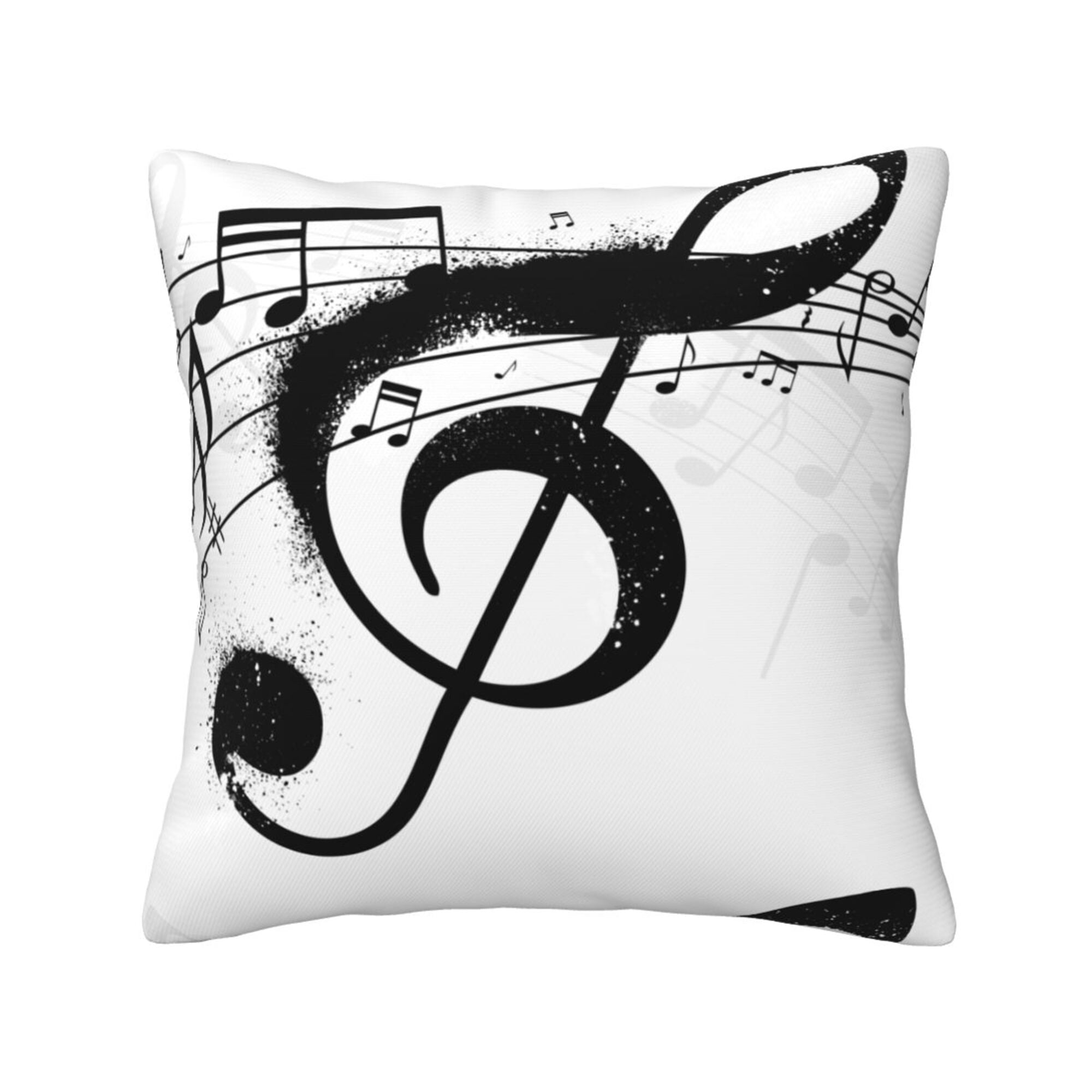 Home Throw Pillow Covers Two Sides Printed Music Note Decor Sofa Living ...
