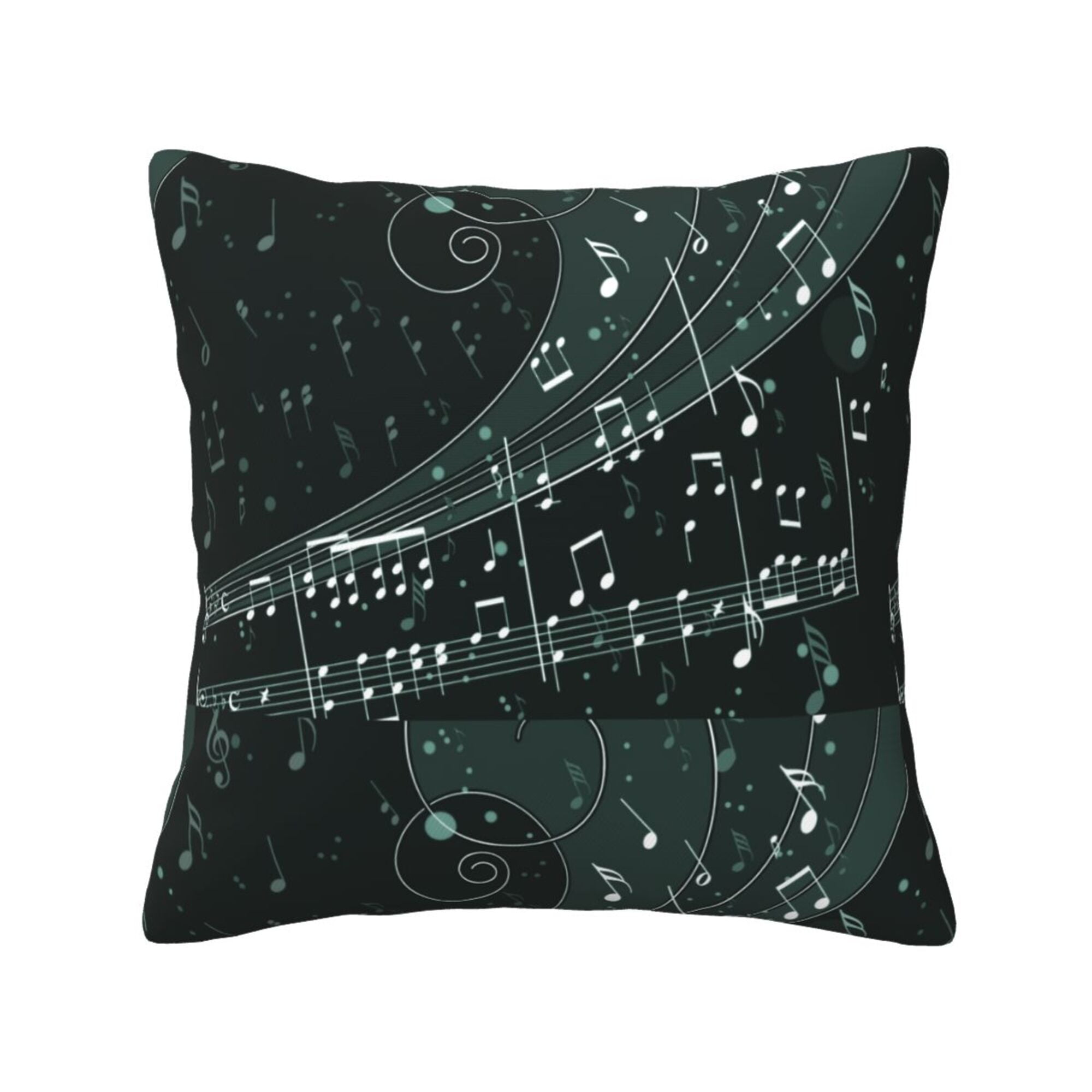 Home Throw Pillow Covers Two Sides Printed Music Notes Decor Sofa ...