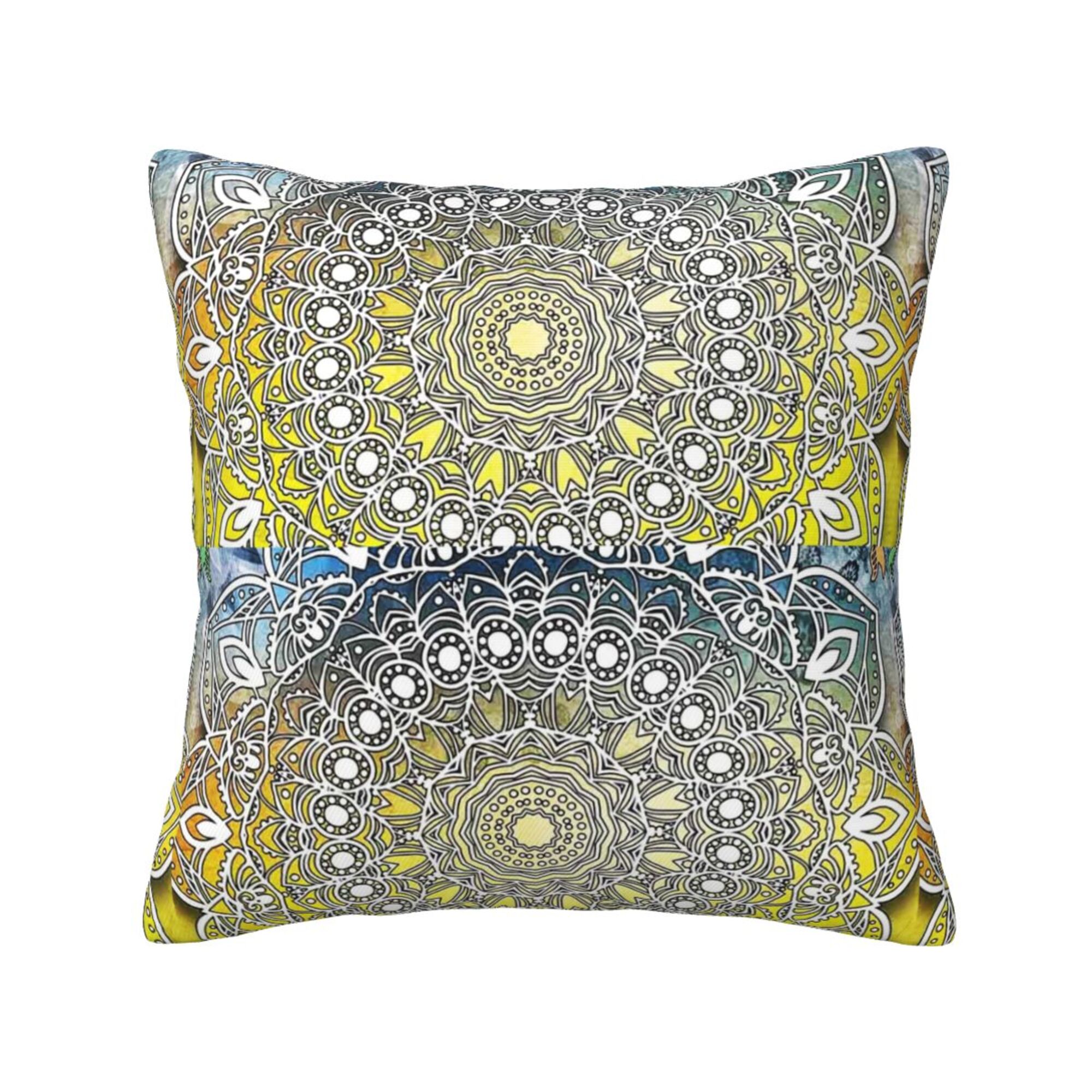 Home Throw Pillow Covers Two Sides Printed Mystic Asian Mandala Zen ...