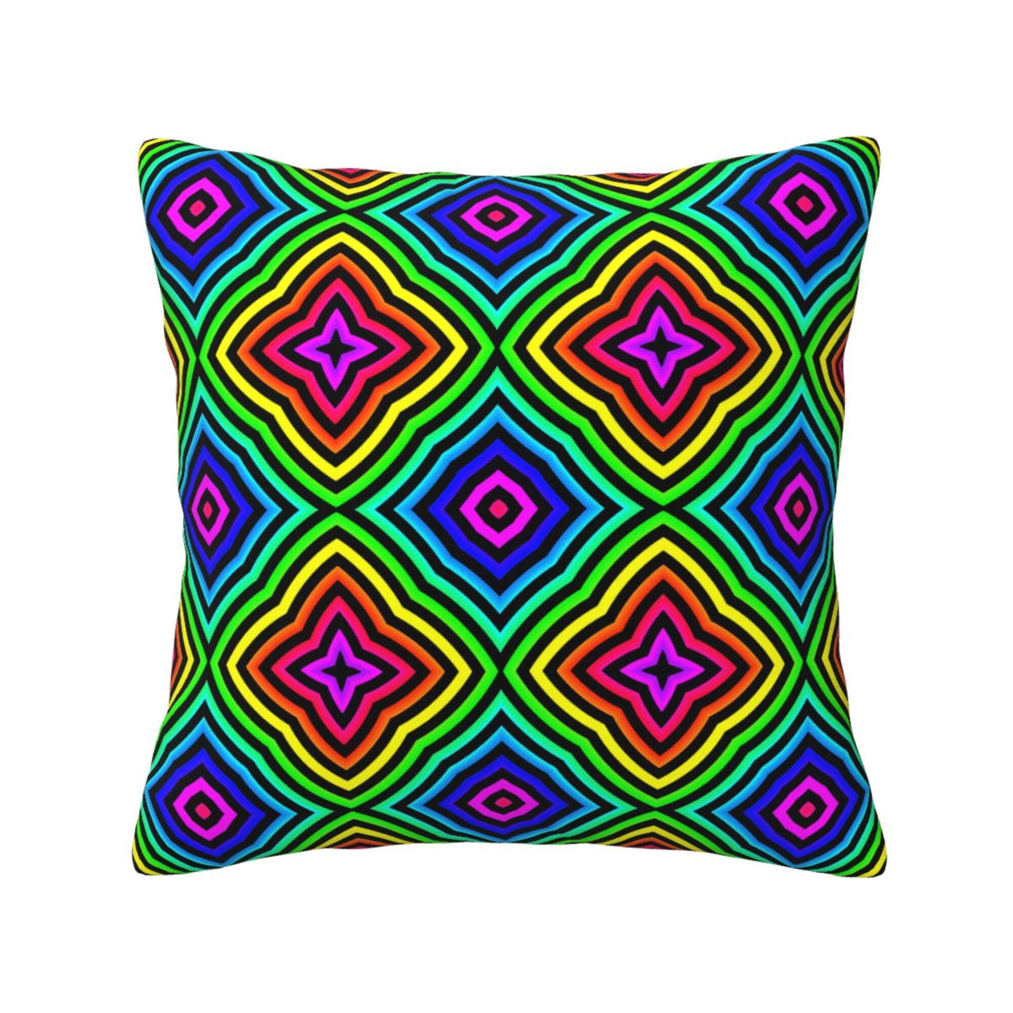 Home Throw Pillow Covers Two Sides Printed Pattern Rainbow Colors Decor ...