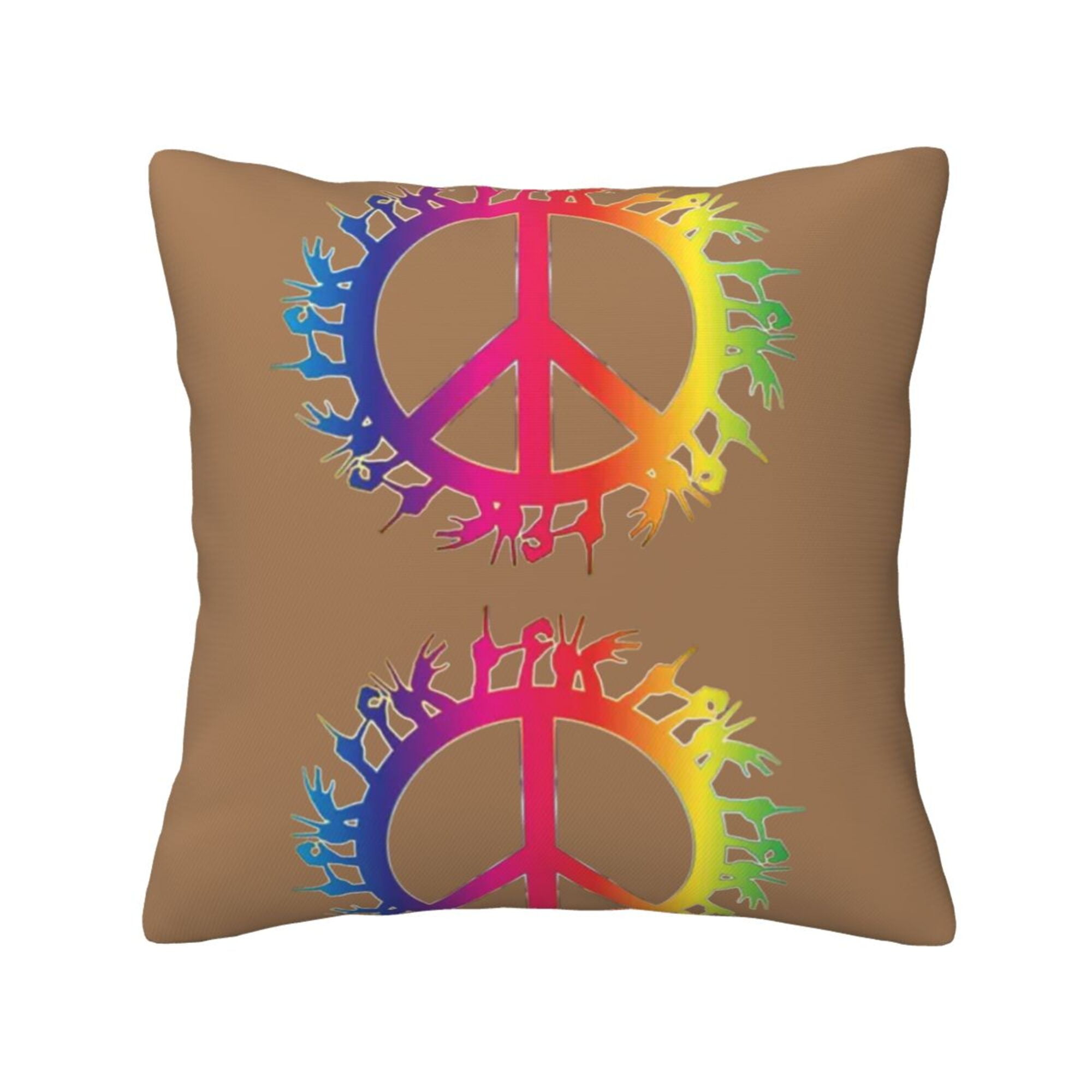 Home Throw Pillow Covers Two Sides Printed Peace Sign with Love Design ...