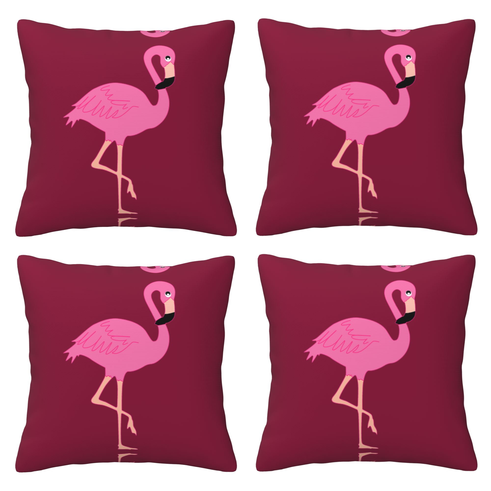 Home Throw Pillow Covers Two Sides Printed Pink Flamingo Decor Sofa ...