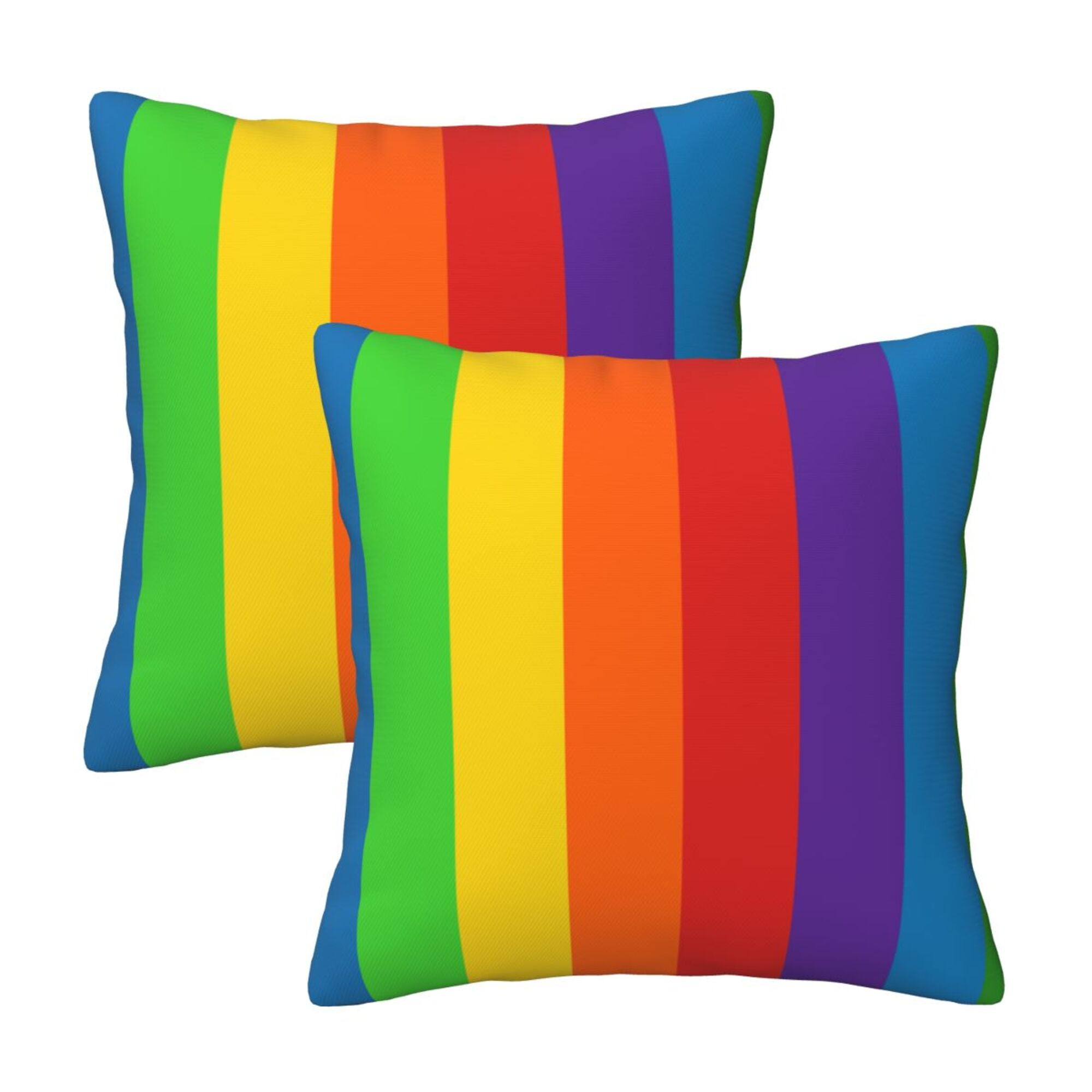 Home Throw Pillow Covers Two Sides Printed Rainbows Stripes Vertical Decor Sofa Living Room Bed ...