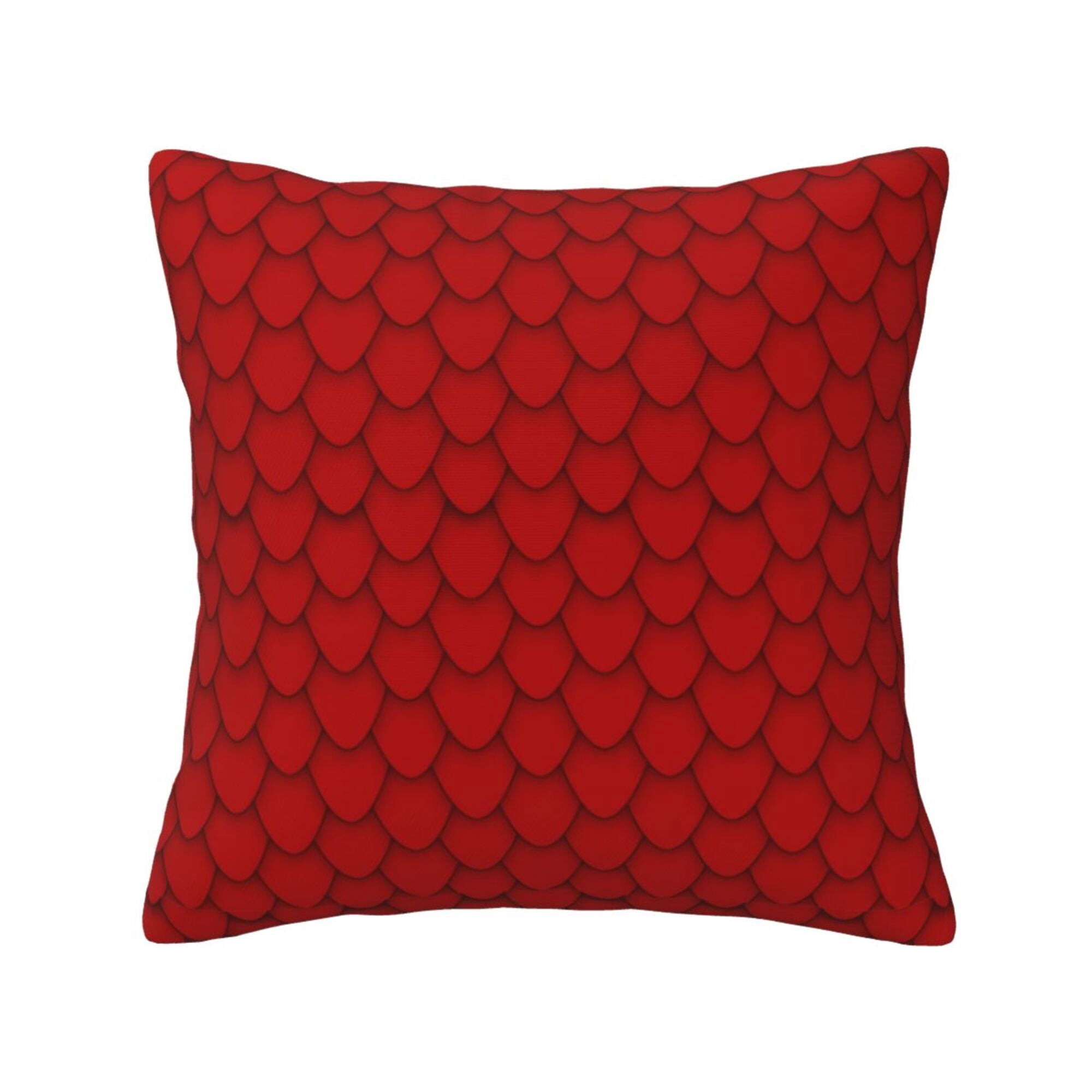 Home Throw Pillow Covers Two Sides Printed Red Dragon Scales Decor Sofa ...