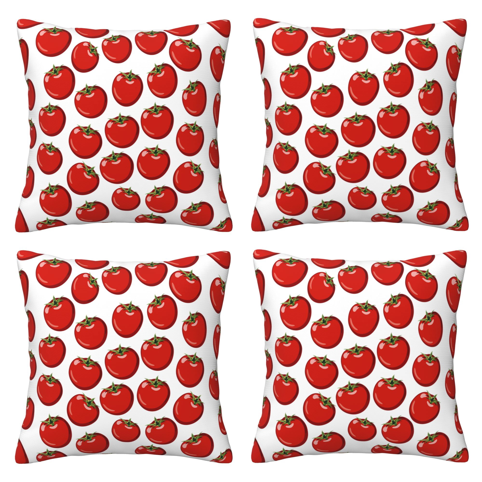 Home Throw Pillow Covers Two Sides Printed Red Ripe Tomato Decor Sofa Living Room Bed Couch Car ...