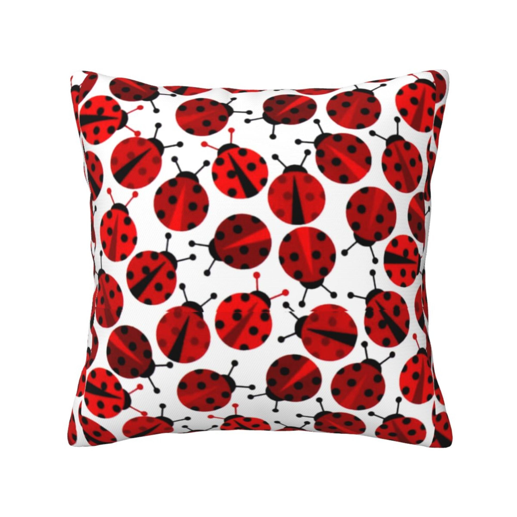 Home Throw Pillow Covers Two Sides Printed Red ladybug Decor Sofa ...
