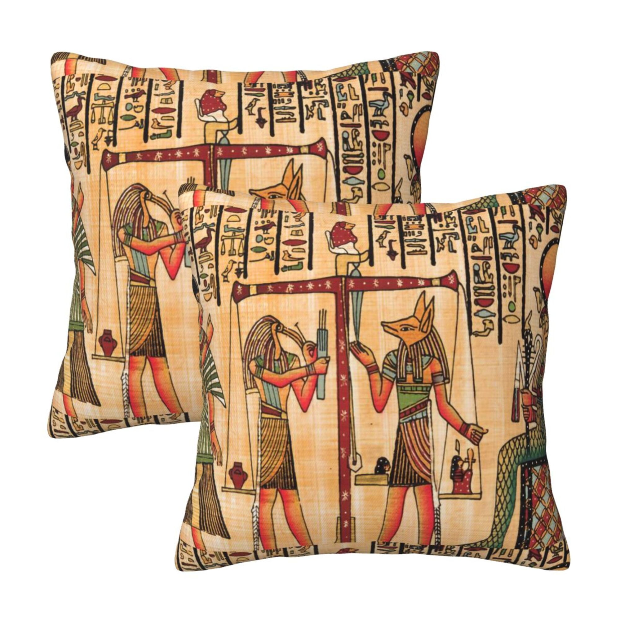 Home Throw Pillow Covers Two Sides Printed Retro antique Egyptian ...